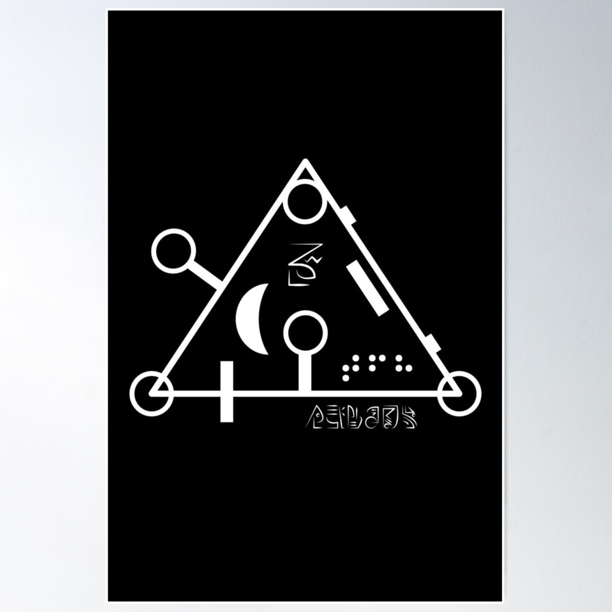 Alien Symbol 1 - White Poster Wall Art, Modern Wall Decor For Living ...