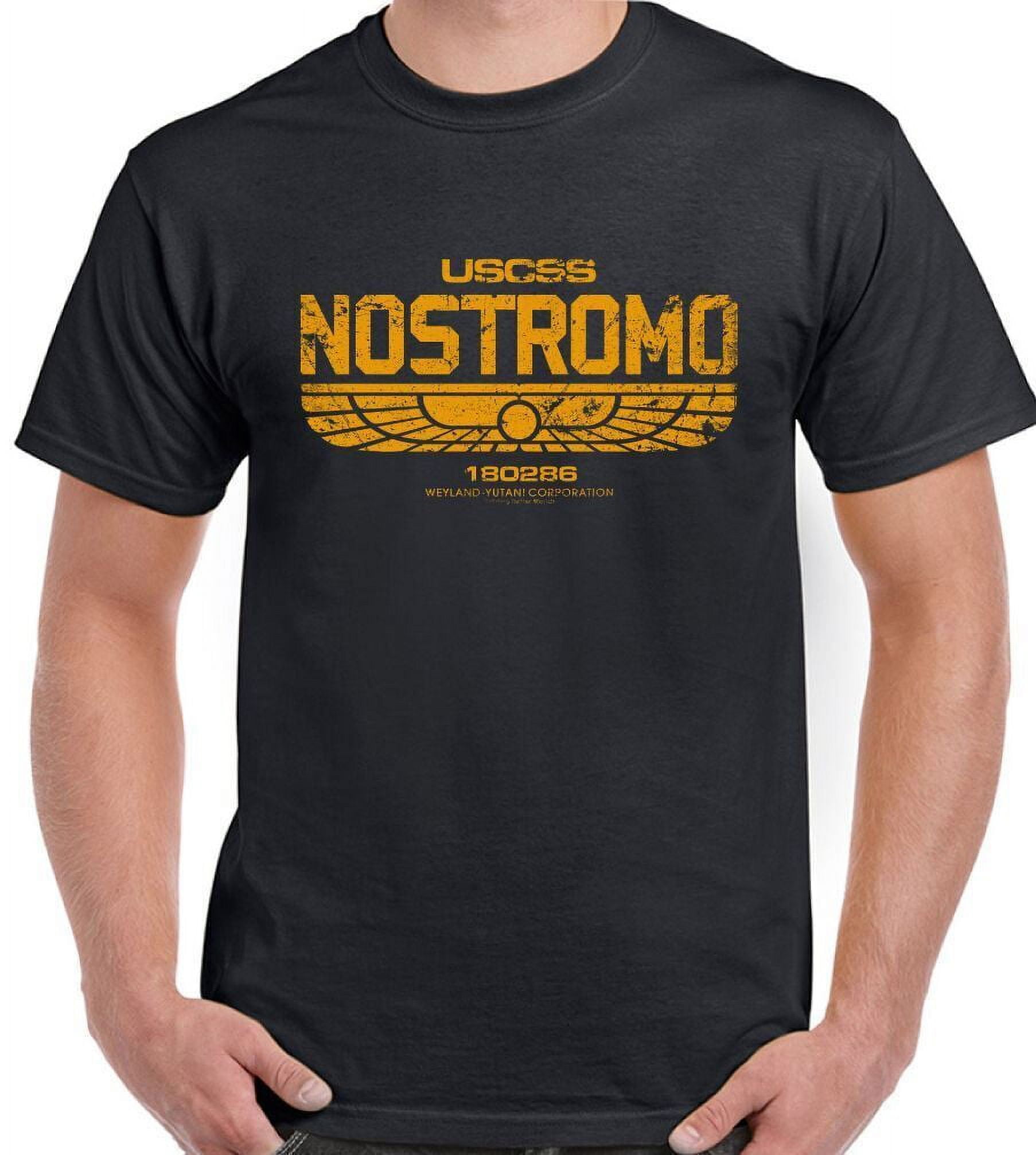 Alien T-Shirt Nostromo Mens Retro Film Movie Weyland Corp Covenant ...