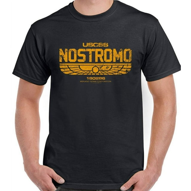 Alien T-Shirt Nostromo Mens Retro Film Movie Weyland Corp Covenant ...