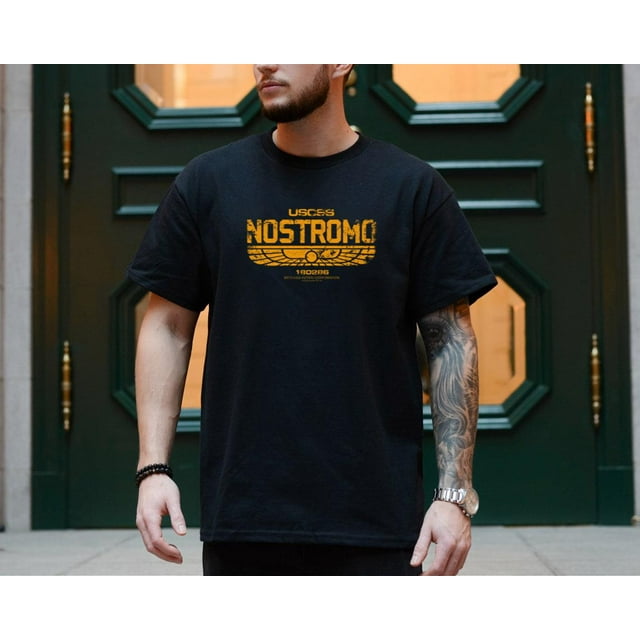 Alien T Shirt Nostromo Mens Retro Film Movie Weyland Corp Covenant