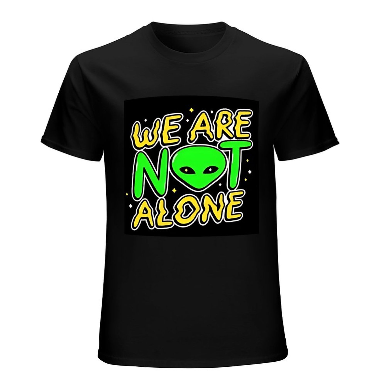 Alien T-Shirt We Are Not Alone Men's UFO Tee - Walmart.com