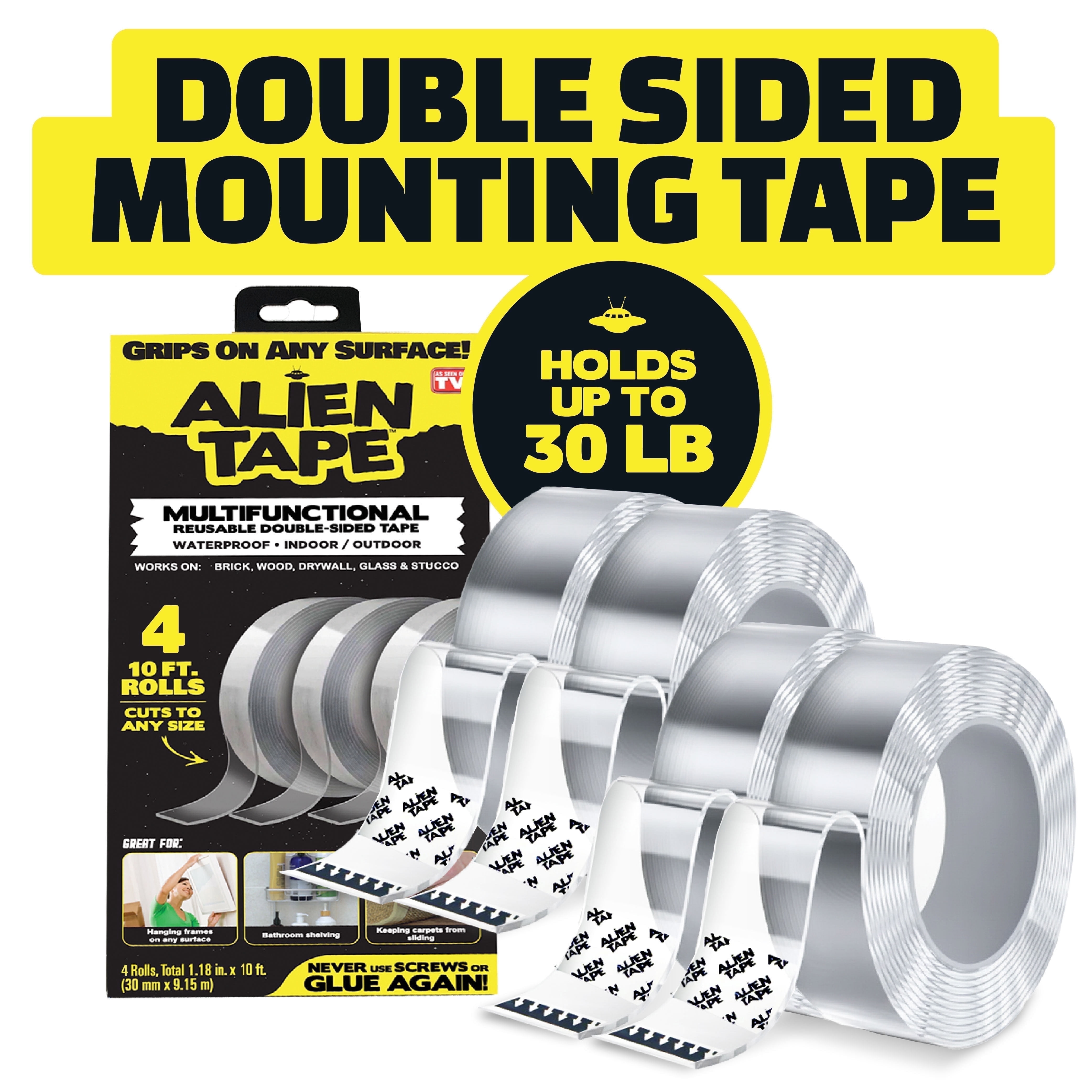 Alien Tape, Double Sided Nano Adhesive Tape, 10 Feet, Heavy Duty ...