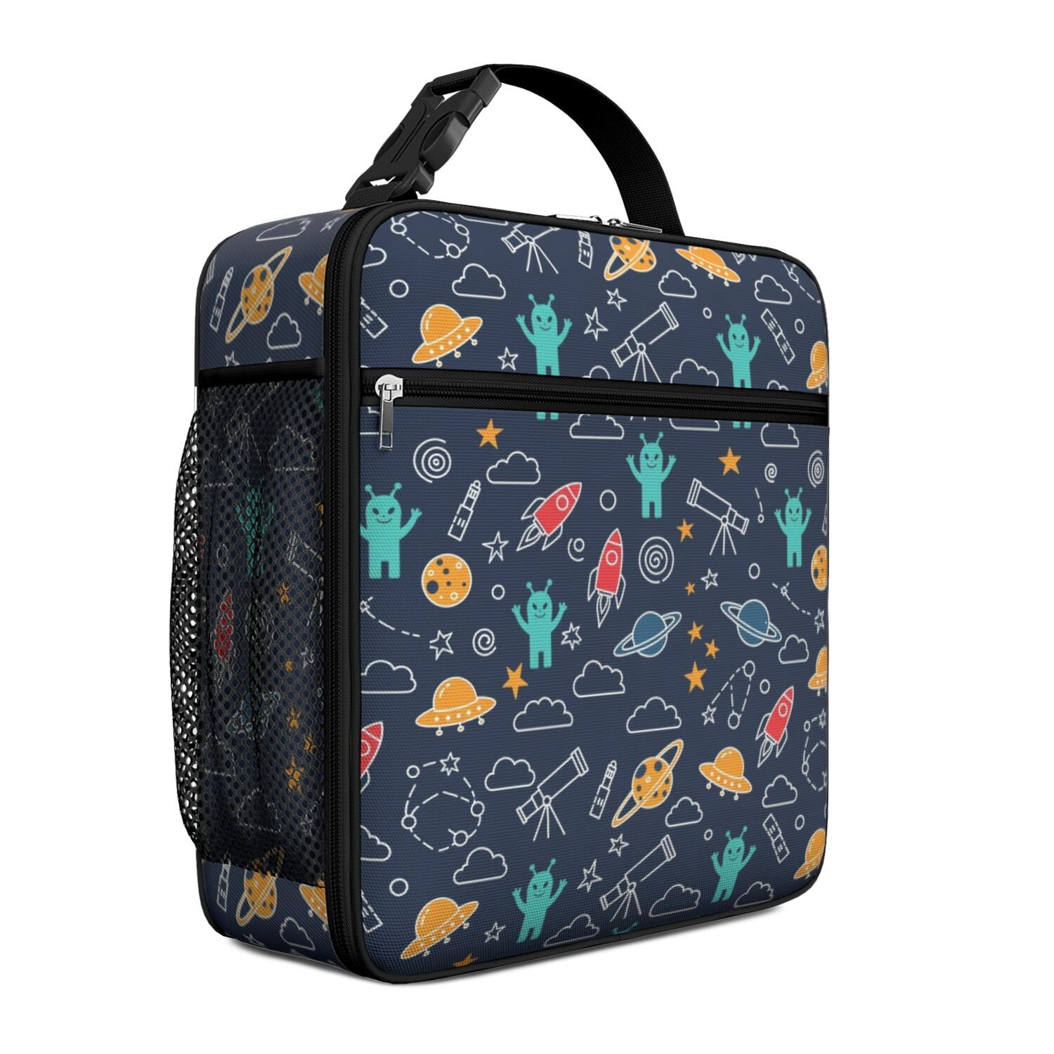 Alien Telescope Deep Blue Pattern Insulated Lunch Bag Teens,Lunch Box ...