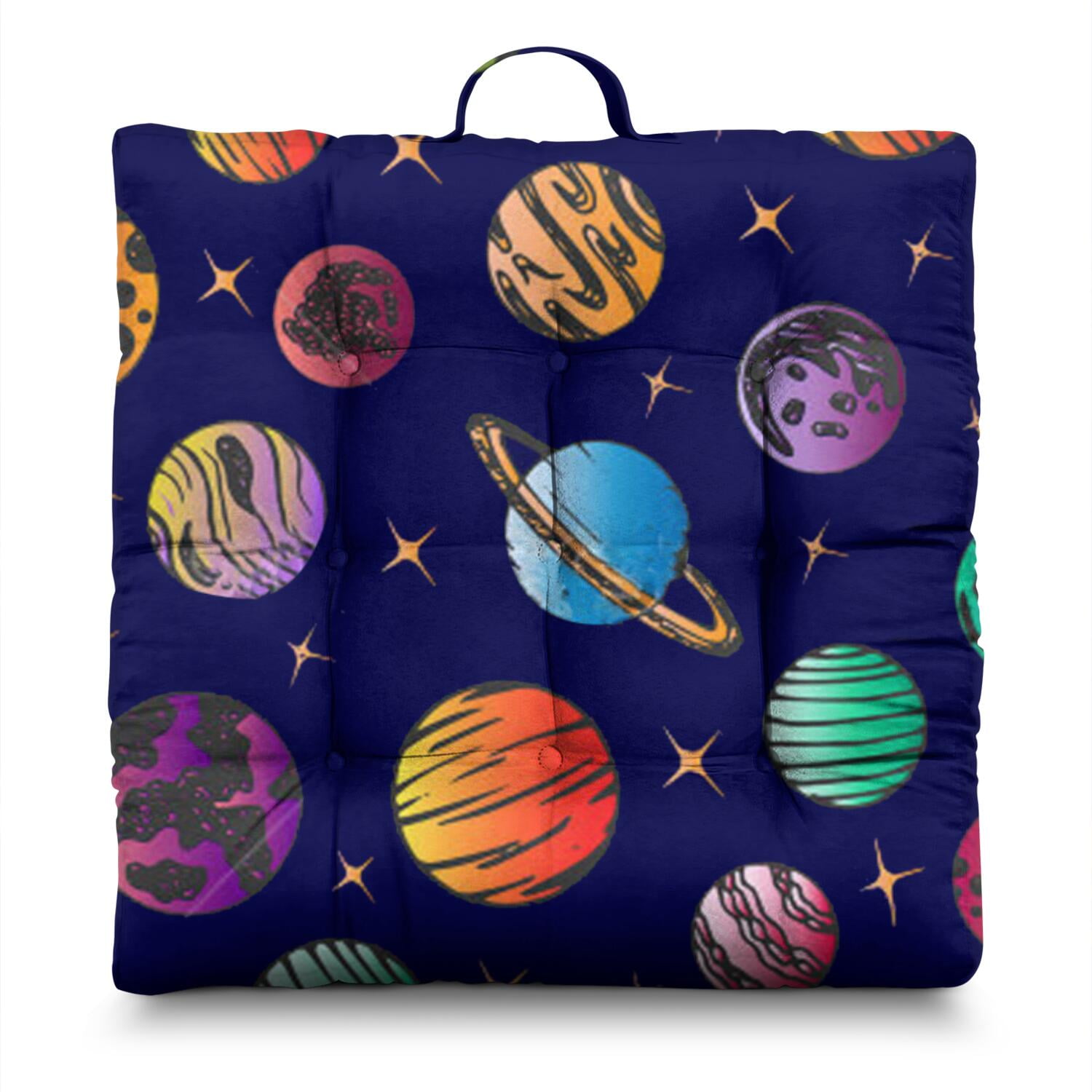 Alien Themed Floor Cushion for Adults, Large Square Meditation Seat ...