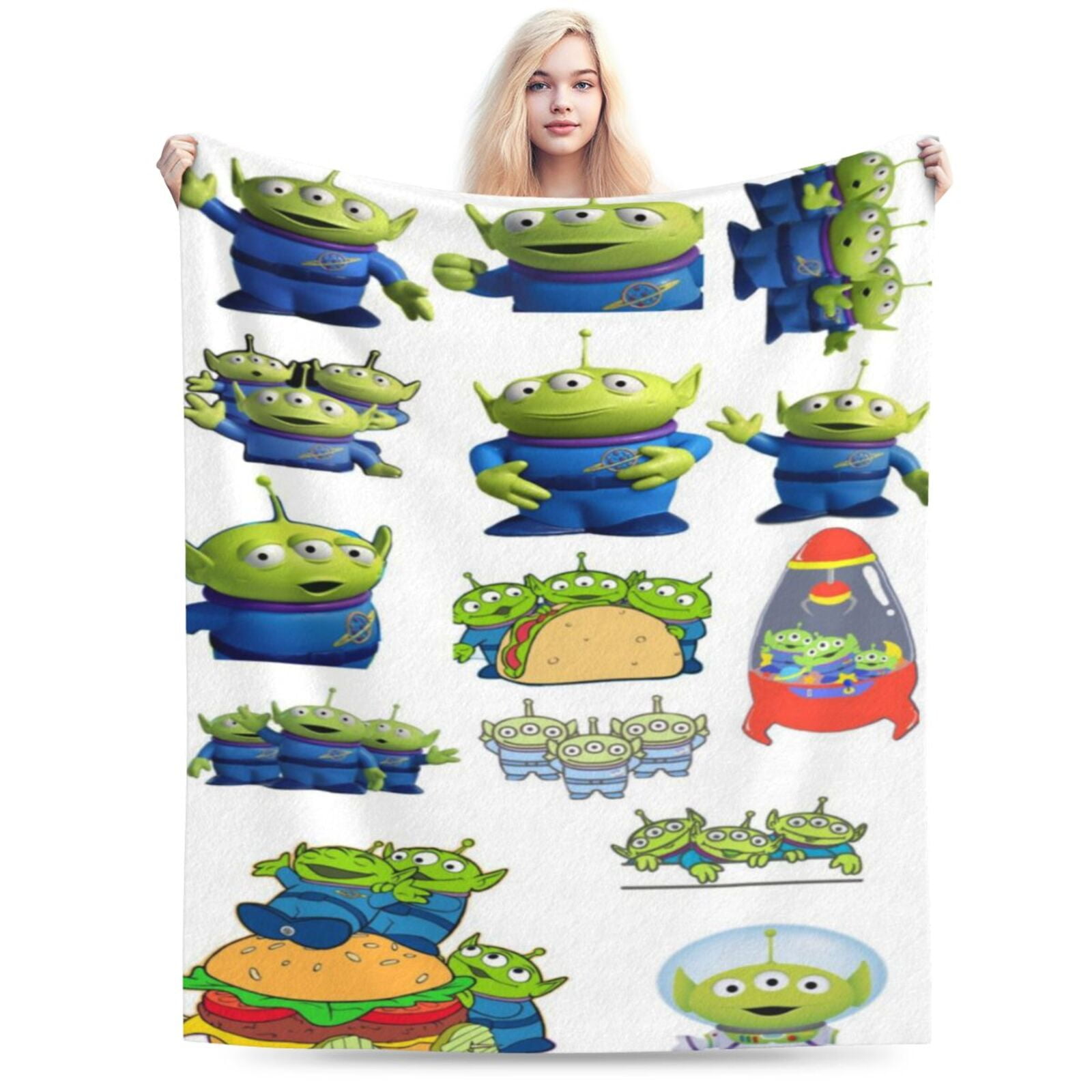 Alien Throw Blanket Soft Lightweight Cozy Plush Flannel Bed Blanket ...