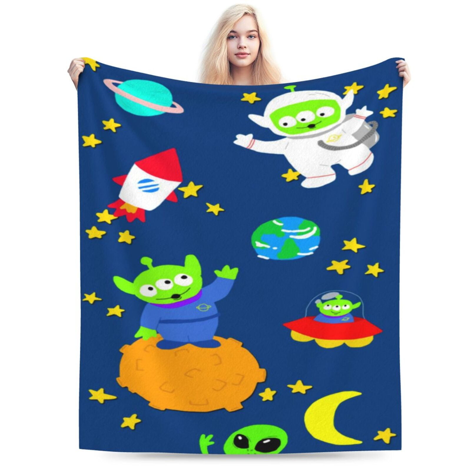 Alien Throw Blanket Soft Lightweight Cozy Plush Flannel Bed Blanket ...