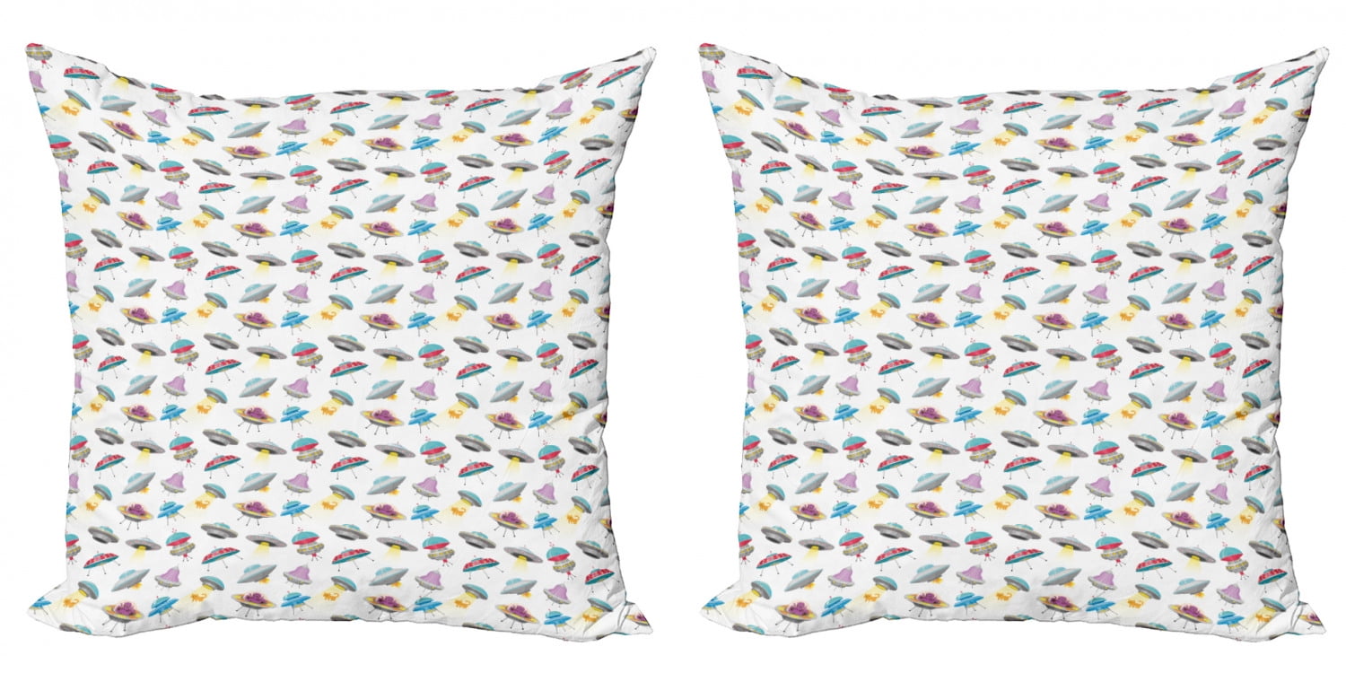 Alien Throw Pillow Cushion Cover Pack of 2, Repetitive and Colorful ...