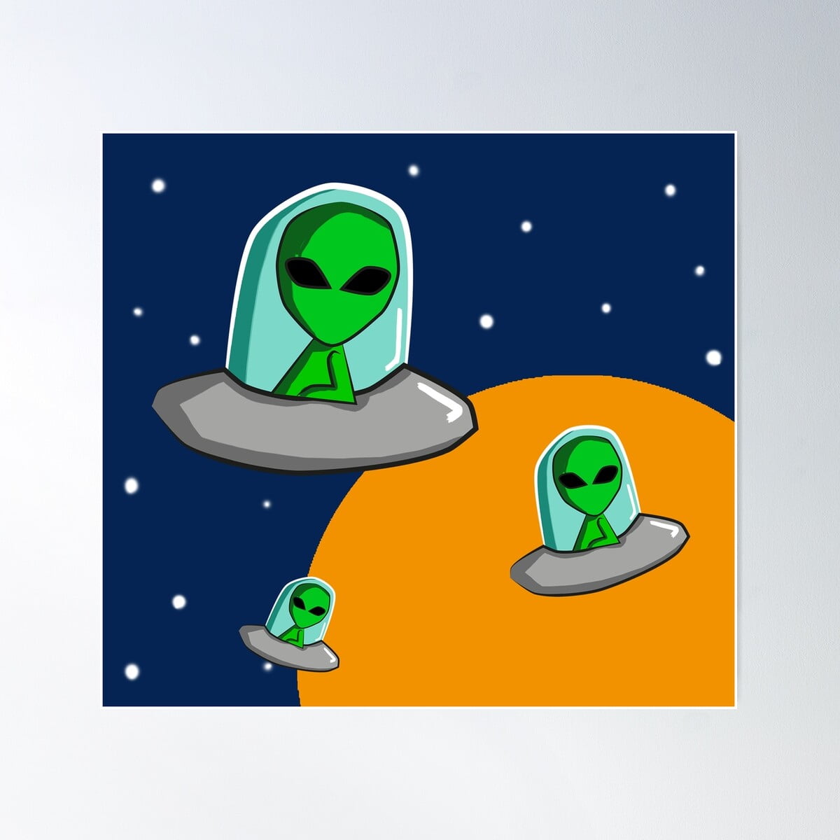 Alien Tourism Poster Wall Art, Modern Wall Decor For Living Room ...