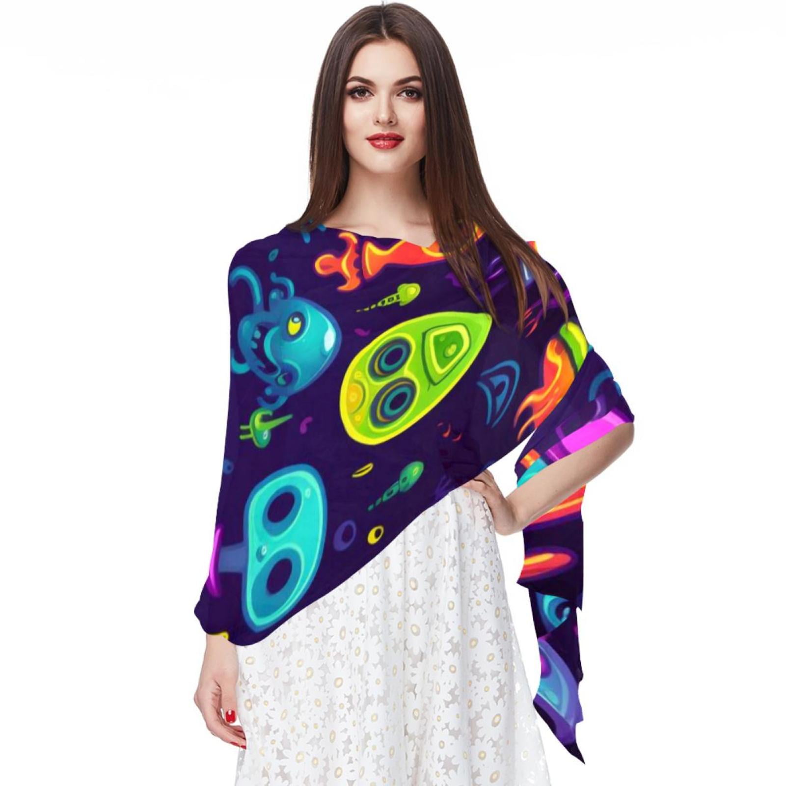 Alien Translucent Chiffon Yarn Silk Scarf - Light Breathable Material ...