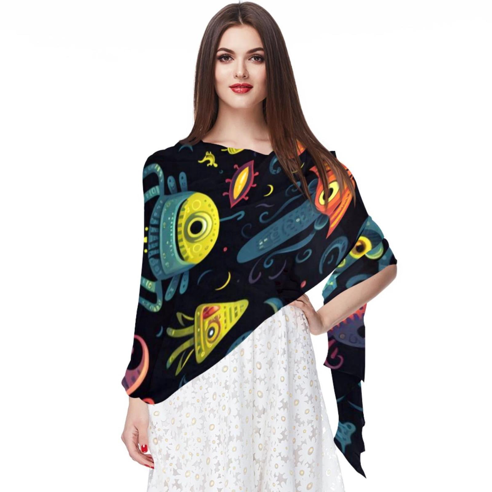 Alien Translucent Chiffon Yarn Silk Scarf - Light Breathable Material ...