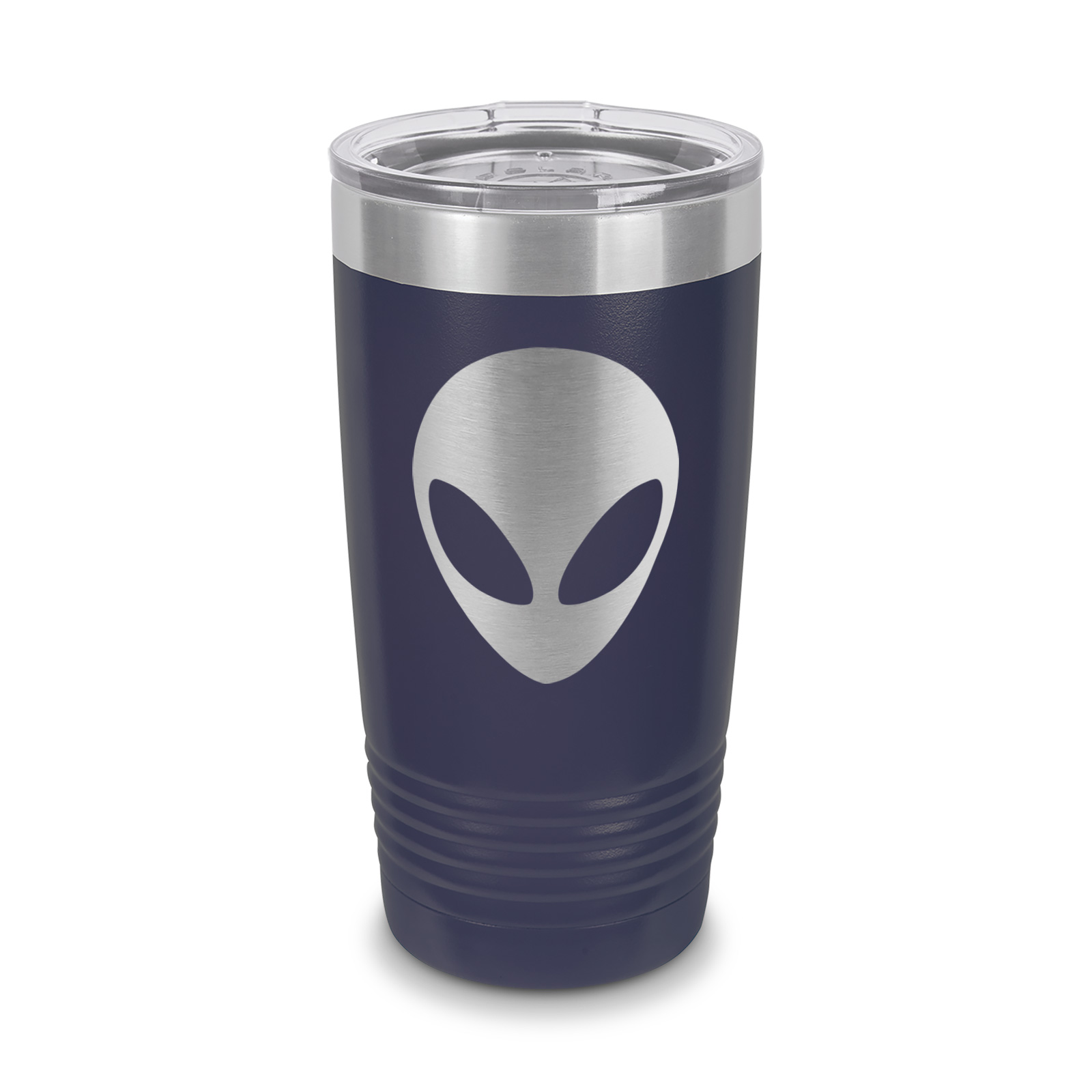 Alien Tumbler 20 oz - Laser Engraved w/ Clear Lid - Stainless Steel ...