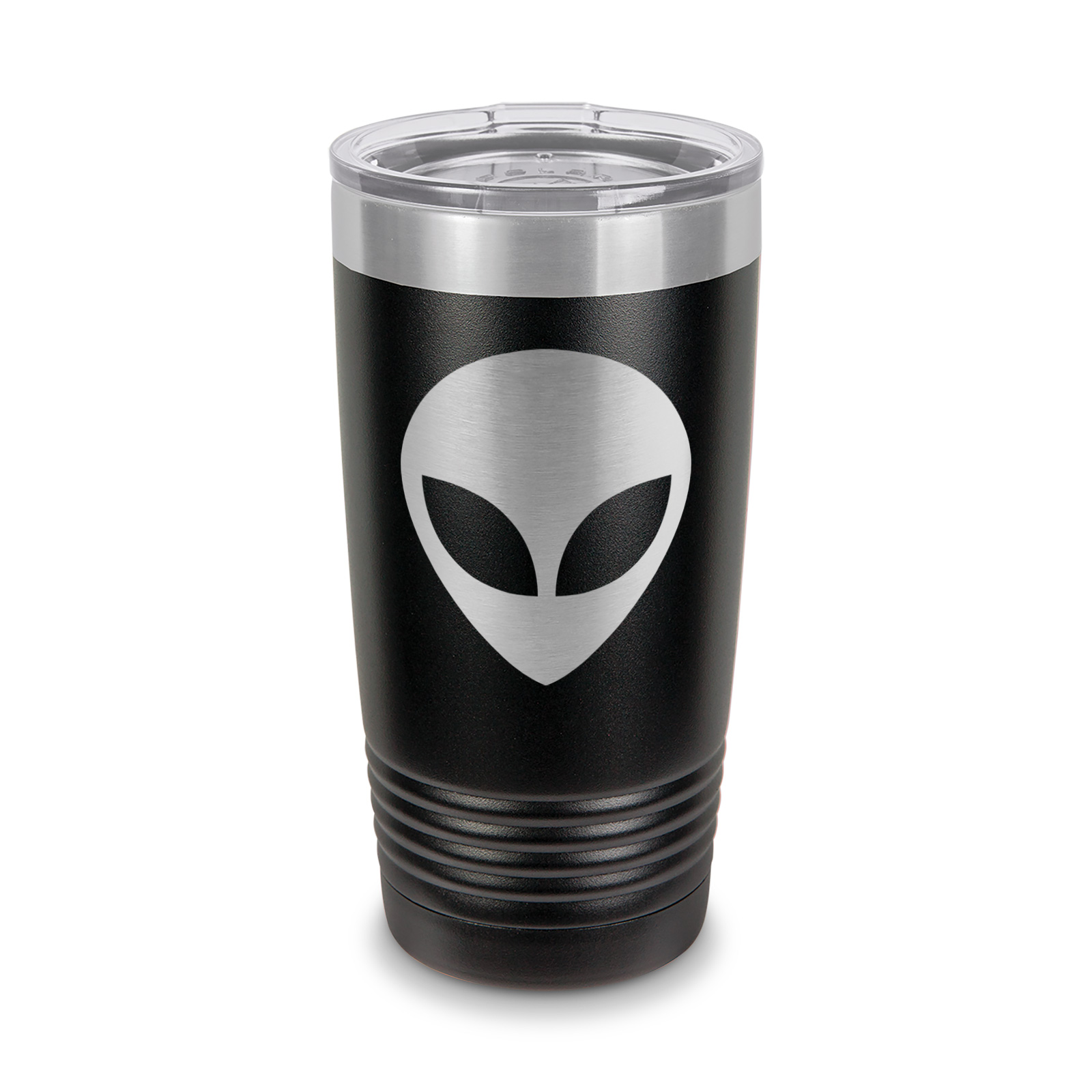 Alien Tumbler 20 oz - Laser Engraved w/ Clear Lid - Stainless Steel ...