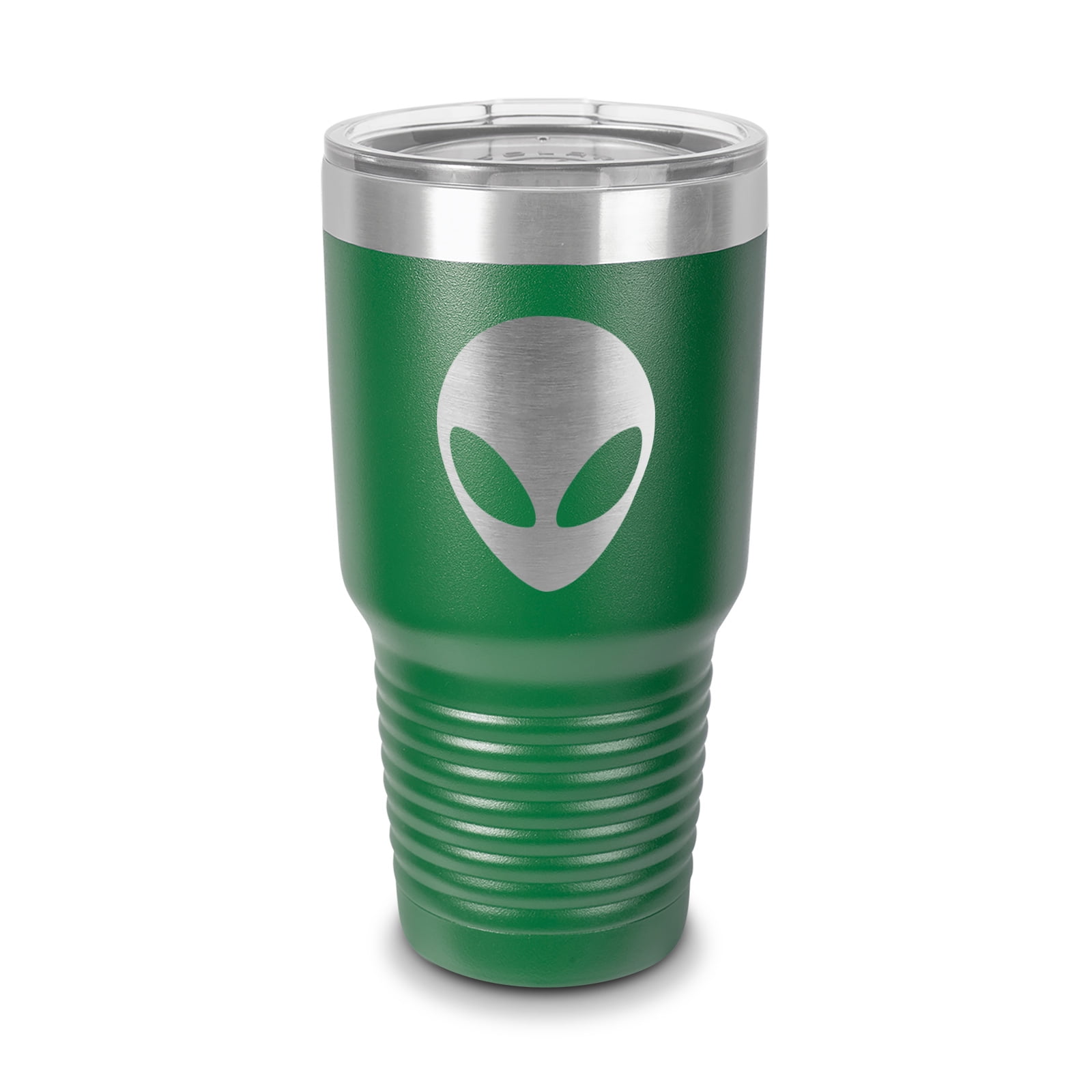 Alien Tumbler 30 oz - Laser Engraved w/ Clear Lid - Stainless Steel ...