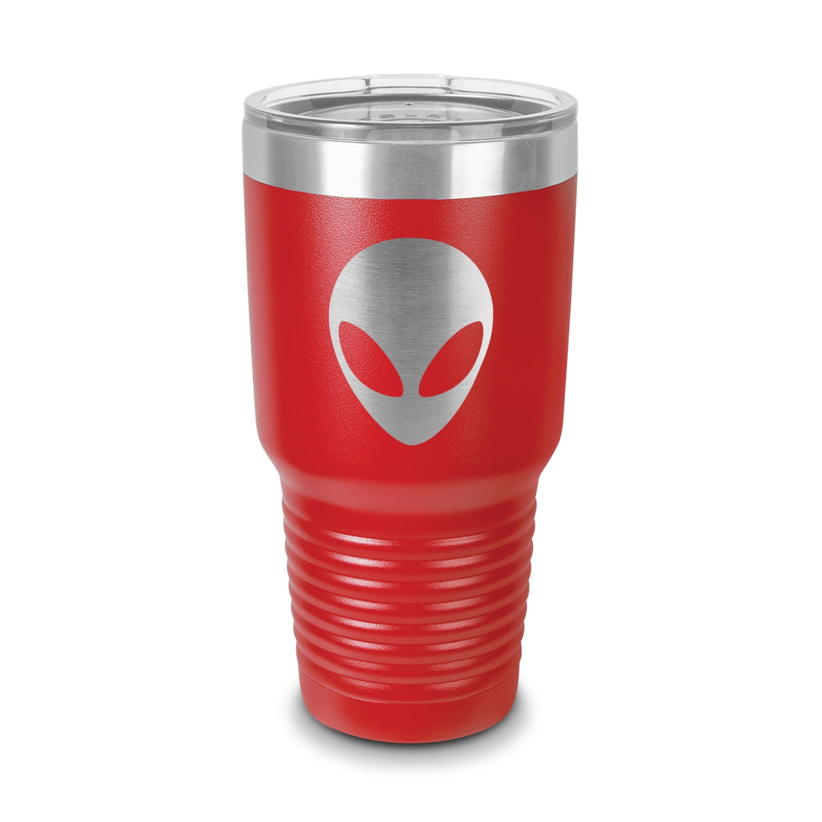 Alien Tumbler 30 oz - Laser Engraved w/ Clear Lid - Stainless Steel ...