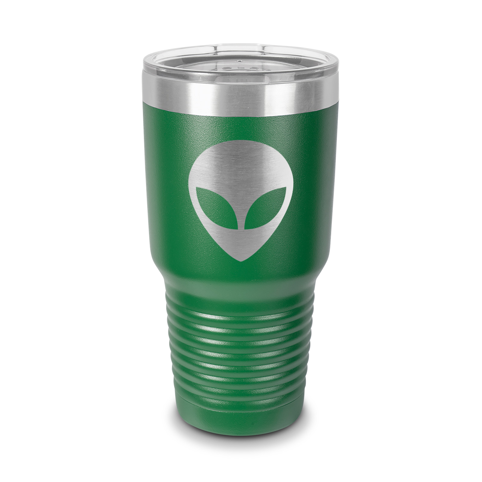 Alien Tumbler 30 oz - Laser Engraved w/ Clear Lid - Stainless Steel ...