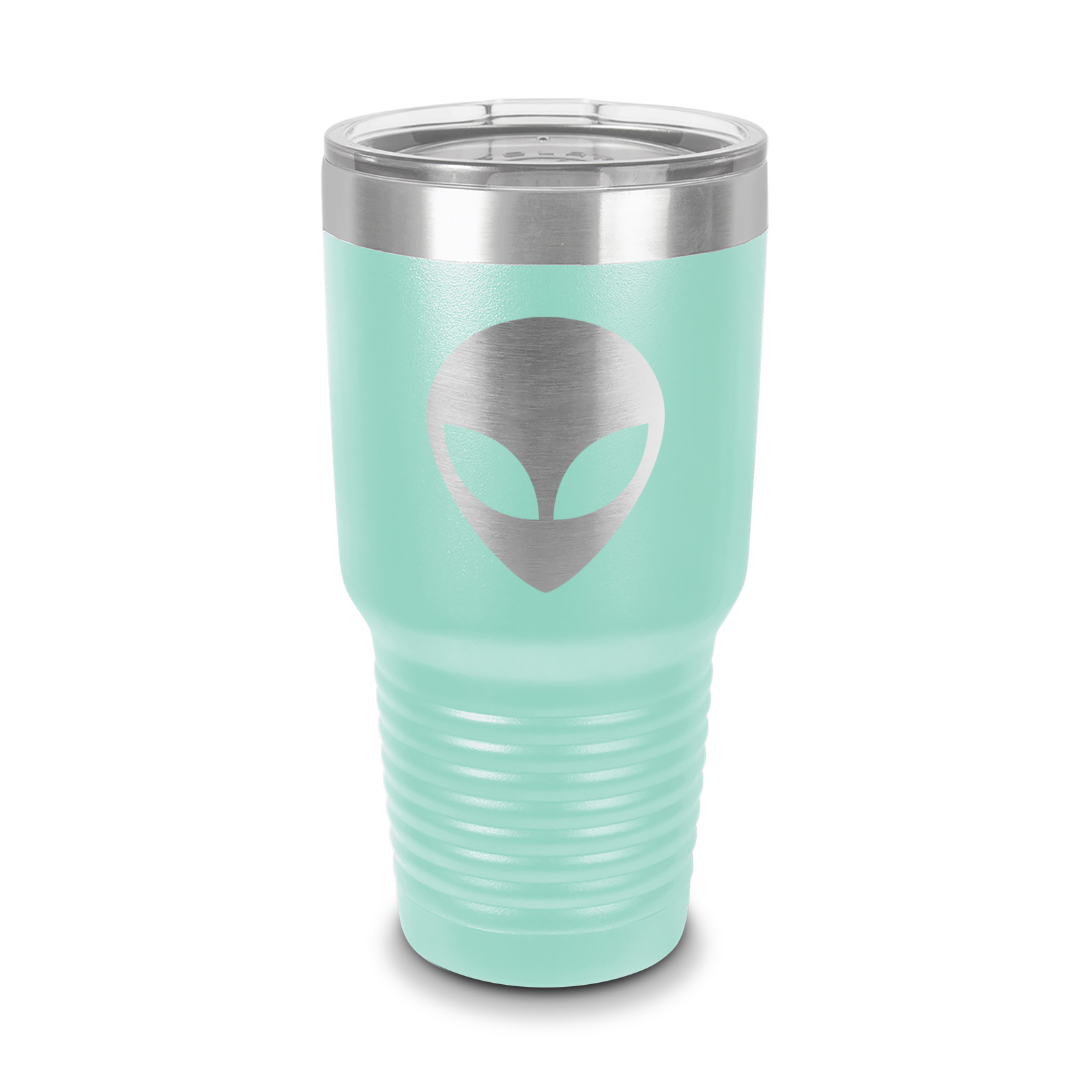 Alien Tumbler 30 oz - Laser Engraved w/ Clear Lid - Stainless Steel ...