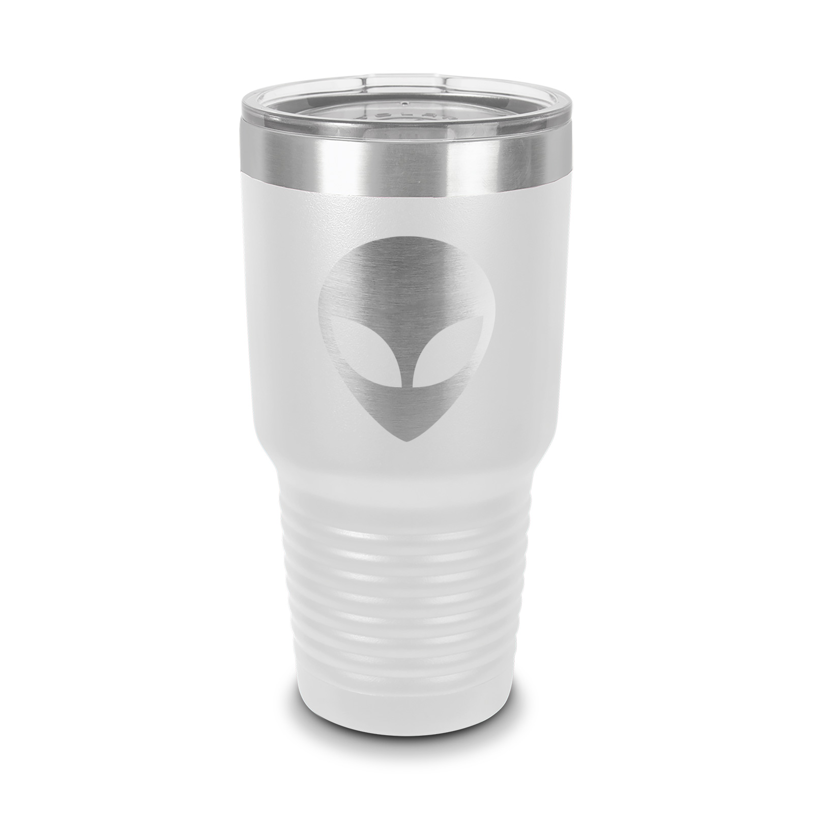 Alien Tumbler 30 oz - Laser Engraved w/ Clear Lid - Stainless Steel ...