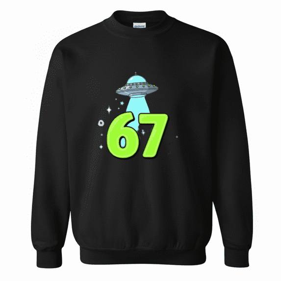 Alien UFO Meme Space Abduction Trend Funny Humor Art Sweatshirt up to ...