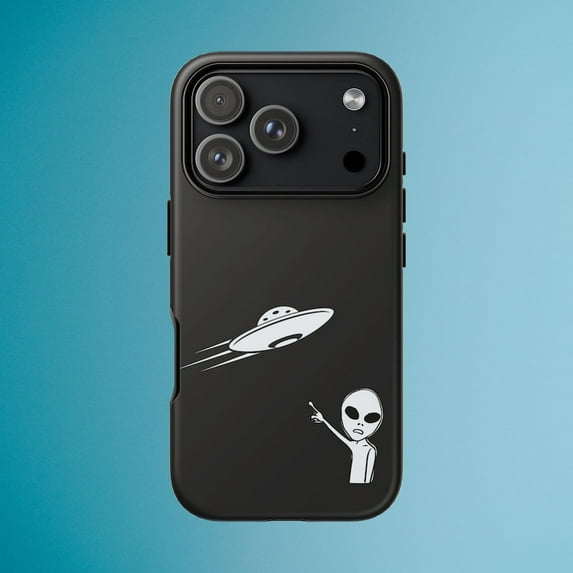 Alien UFO Spaceship Sci Fi Art Phone Case for iPhone 11 to 17 ...