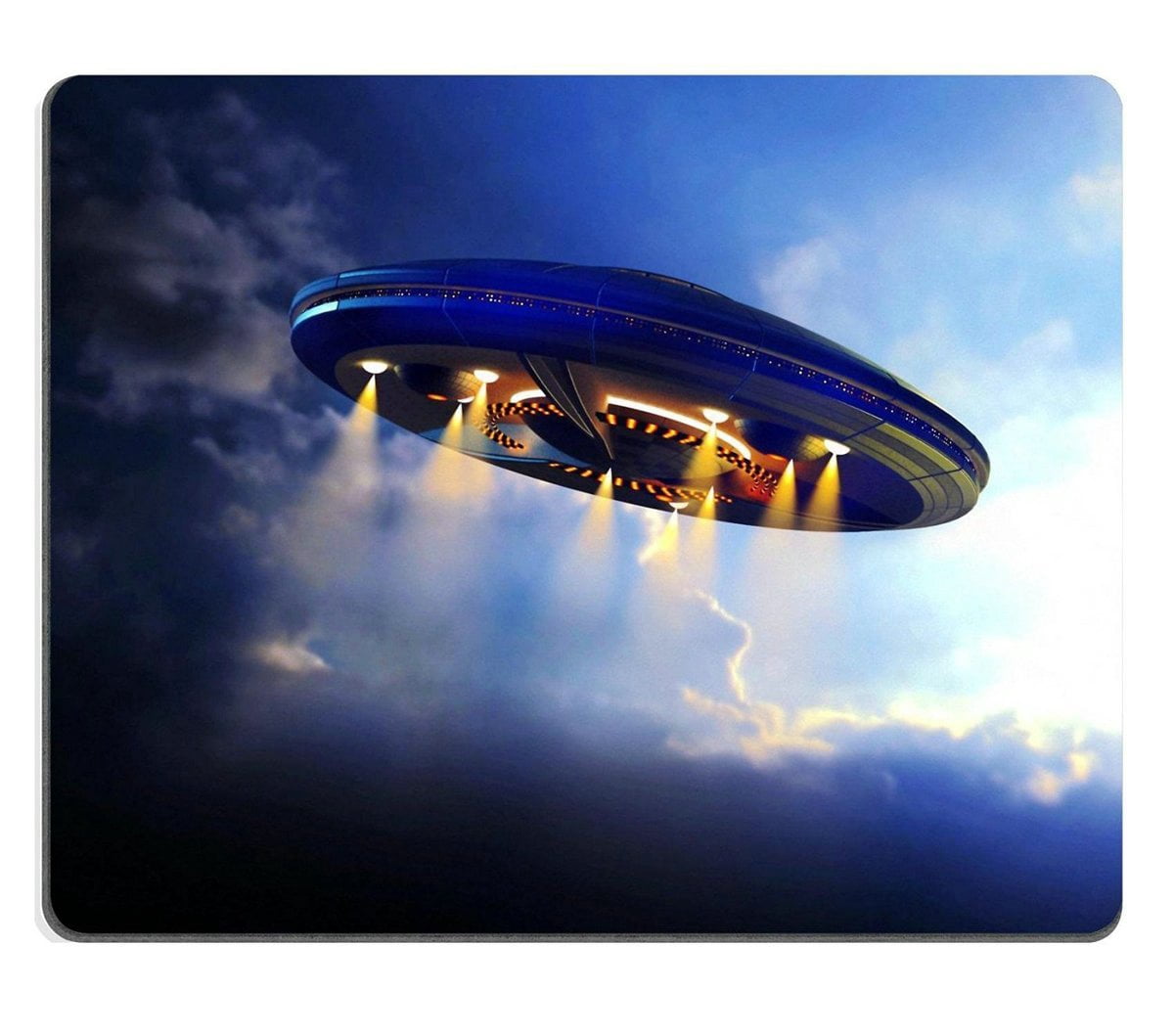 Alien UFO saucer flying on a clouds above Earth Mouse pads Gaming Mouse ...