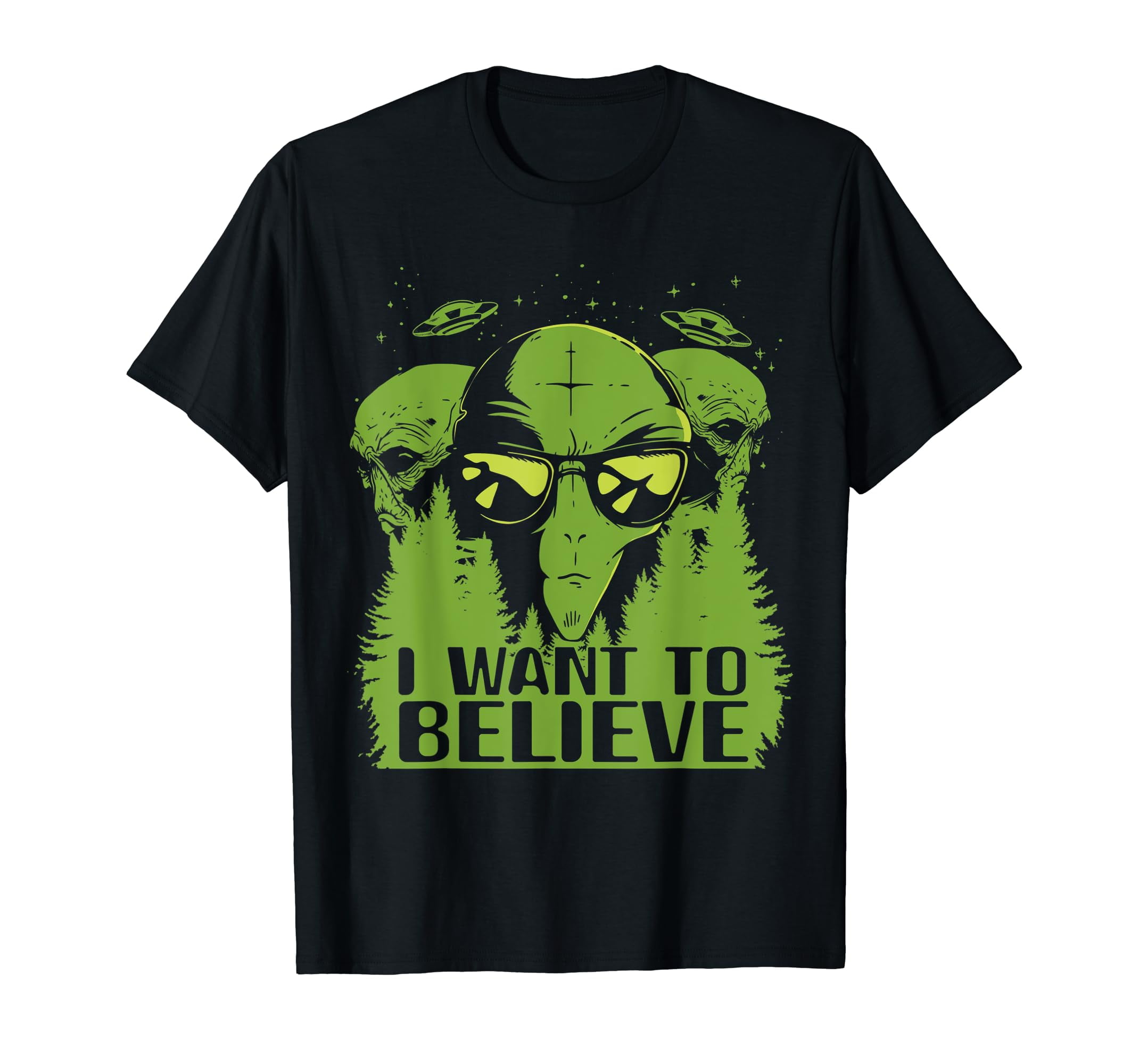Alien Ufo Men Women Boys Girls Green Space Area 51 T-Shirt - Walmart.com