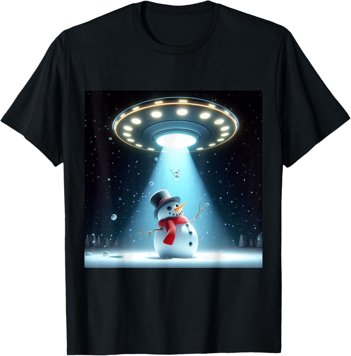 Alien Ufo Men Women Boys Girls Teens Snowman T-Shirt - Walmart.com