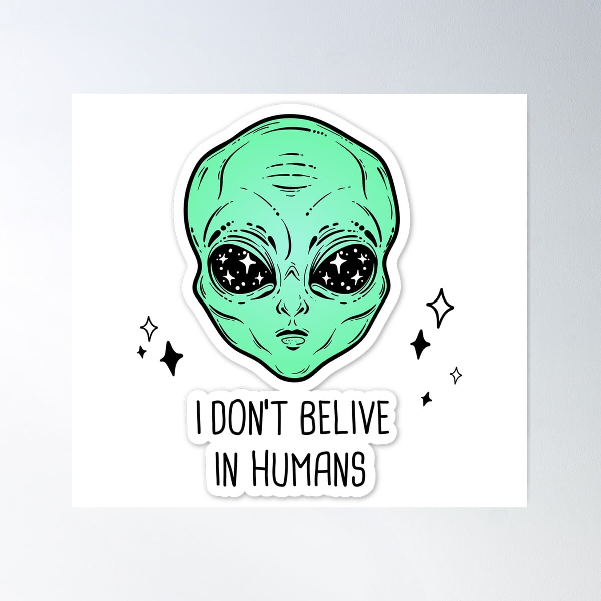 Alien Ufo Poster Wall Art, Modern Wall Decor For Living Room Bedroom ...
