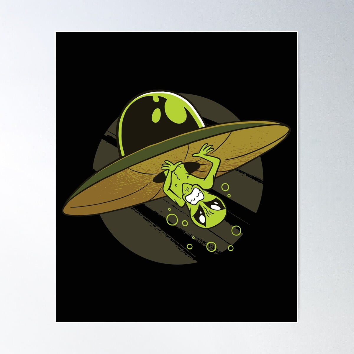 Alien Ufo | Spaceship Poster Wall Art, Modern Wall Decor For Living ...