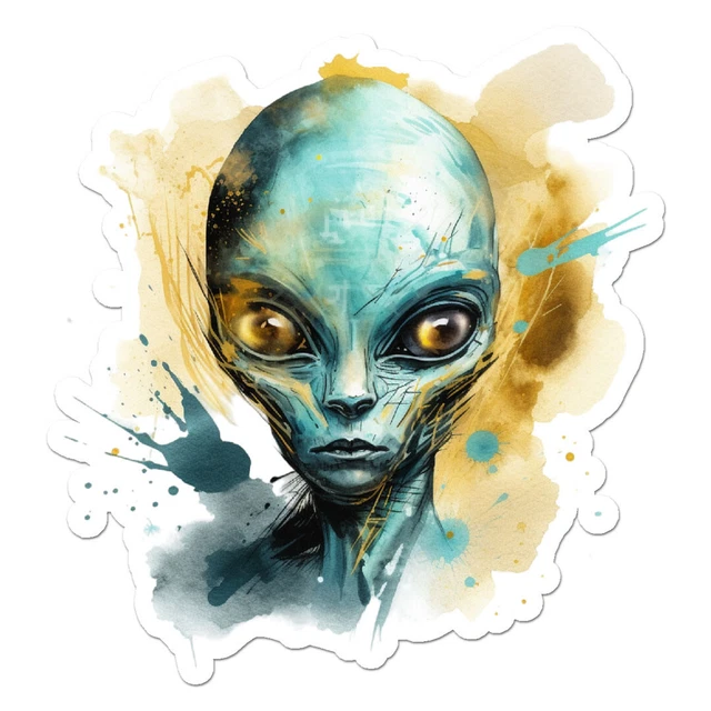 Alien Ufo Sticker Phone Decal Water Bottle Stickers Car Decals, Laptop ...