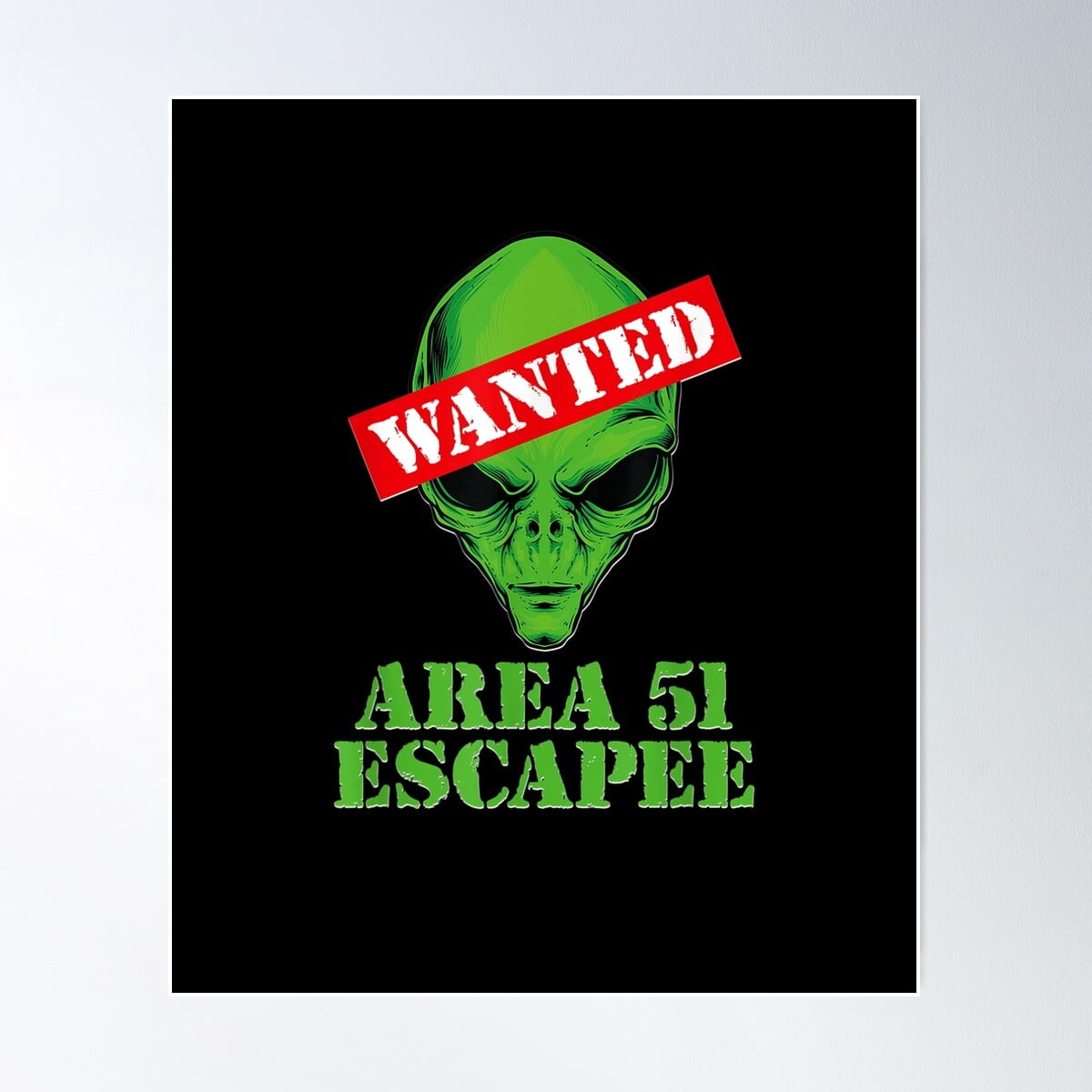 Alien Ufo Wanted Area 51 Poster Wall Art, Modern Wall Decor For Living ...