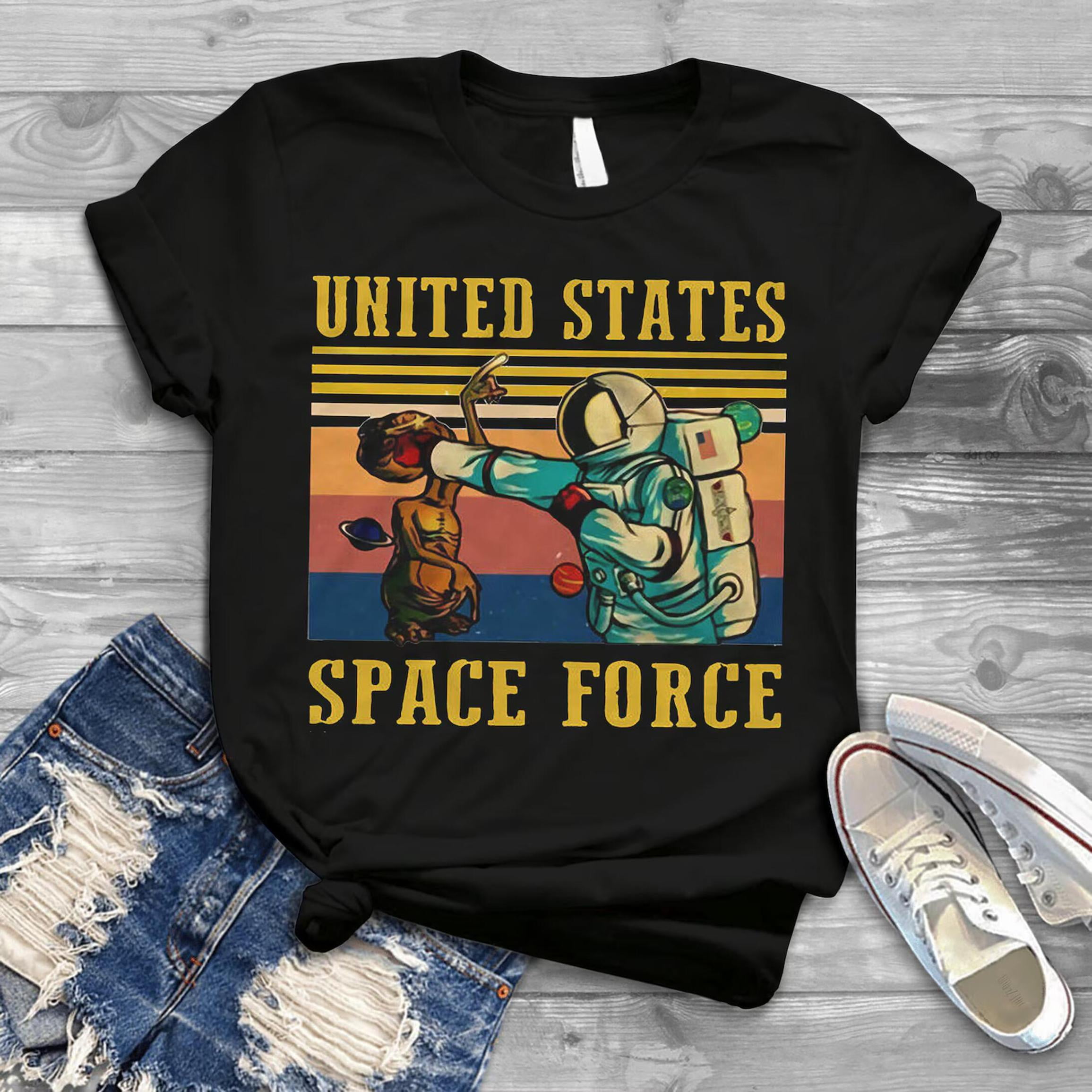 Alien United States Space Force Retro Vintage T-Shirt, Space Lover ...