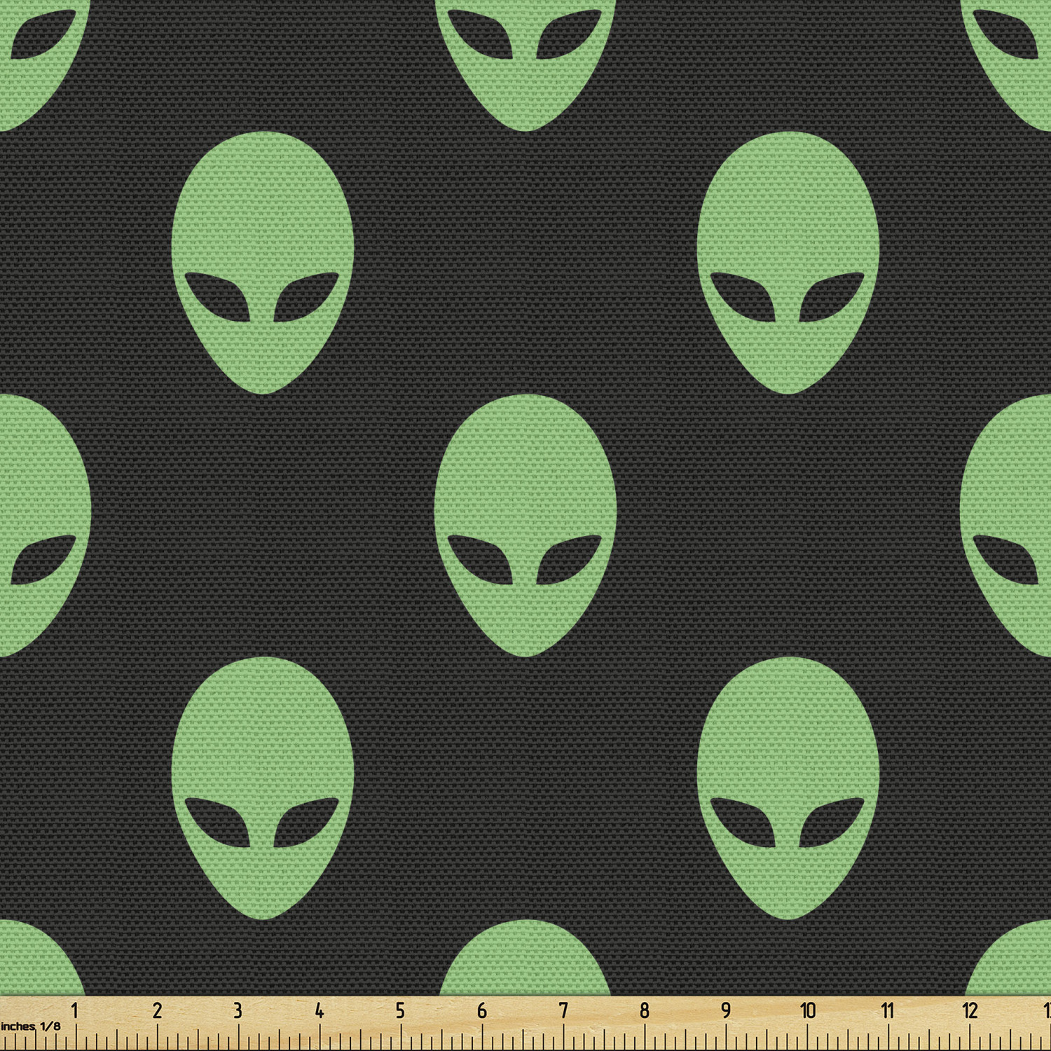Ambesonne Alien Fabric by the Yard Upholstery, Martian Design, 1 Yard ...