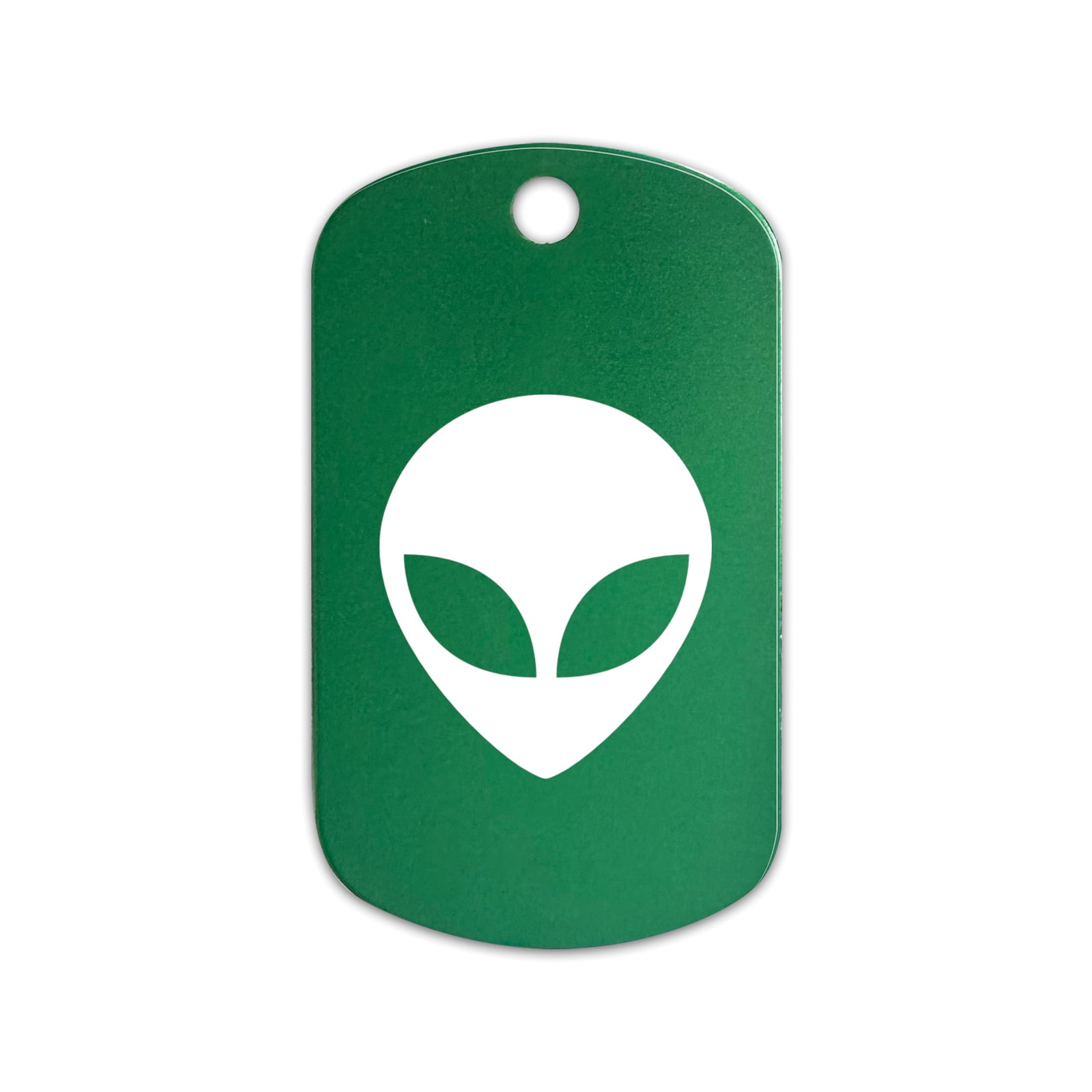 Alien V2 GI Dog Tag Aluminum Keychain mars area 51 #2 - Green - Walmart.com