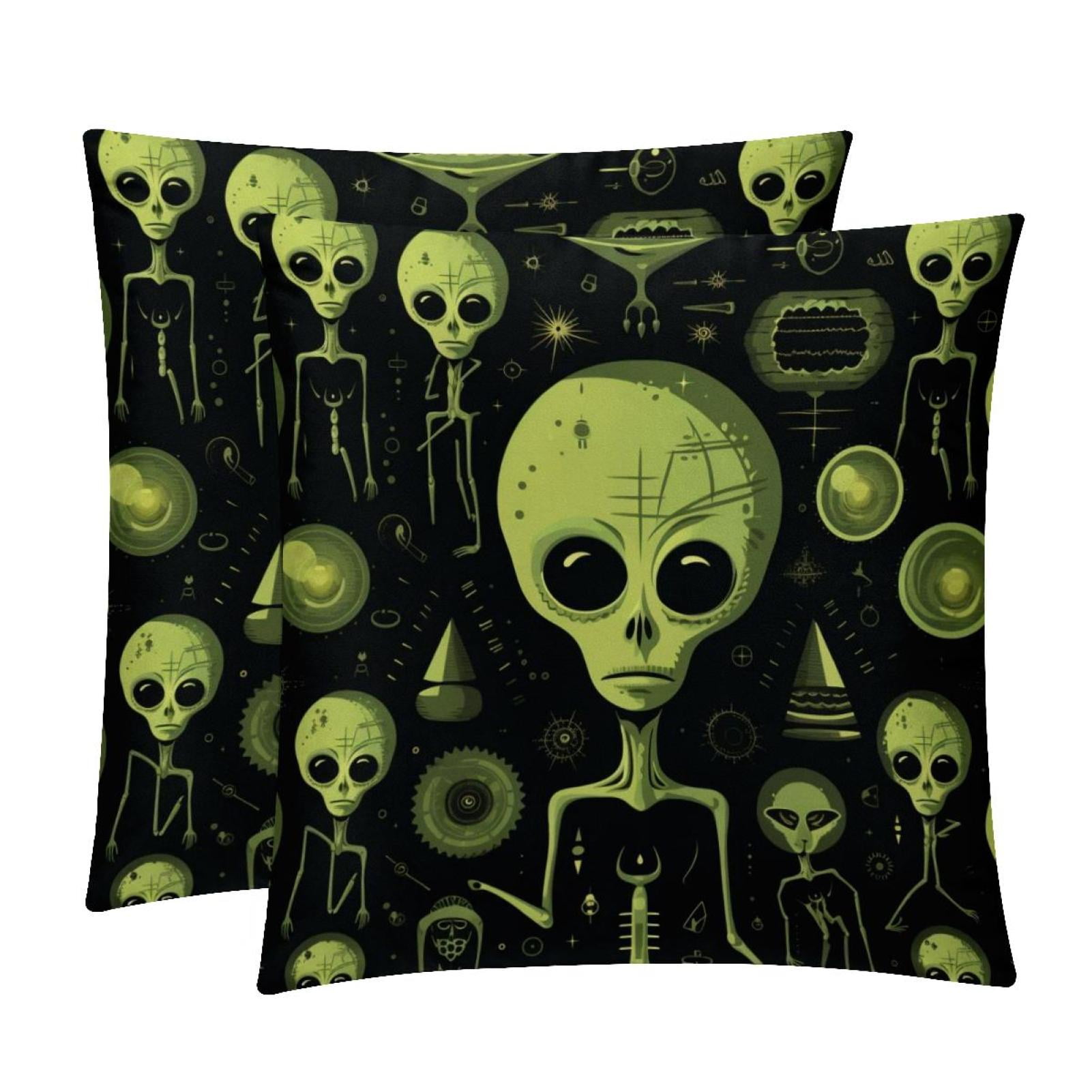 Alien Velvet Bed Pillow Throw Covers Pillow Inserts Throw Pillows with ...