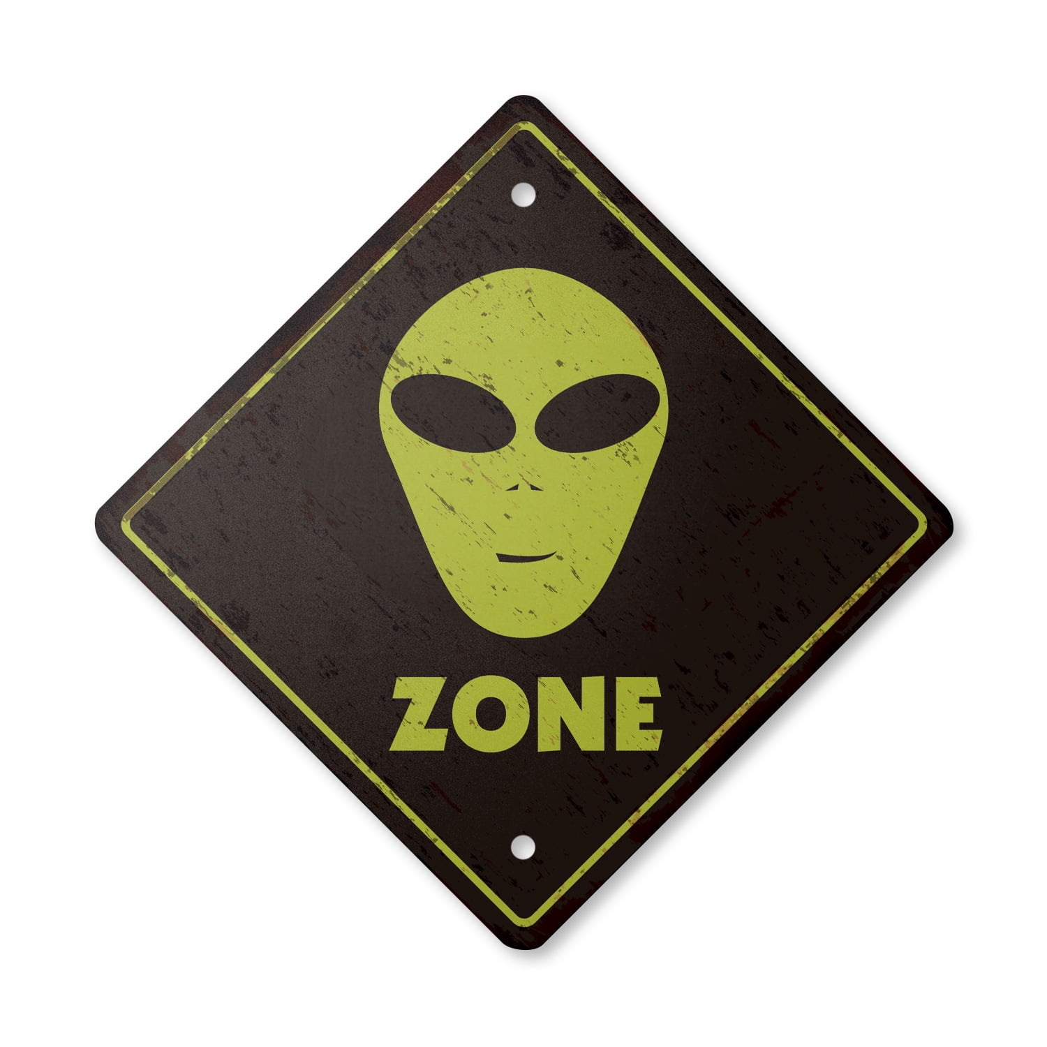 Alien Vintage Crossing Sign Zone Xing | Indoor/Outdoor Plastic | 20 ...