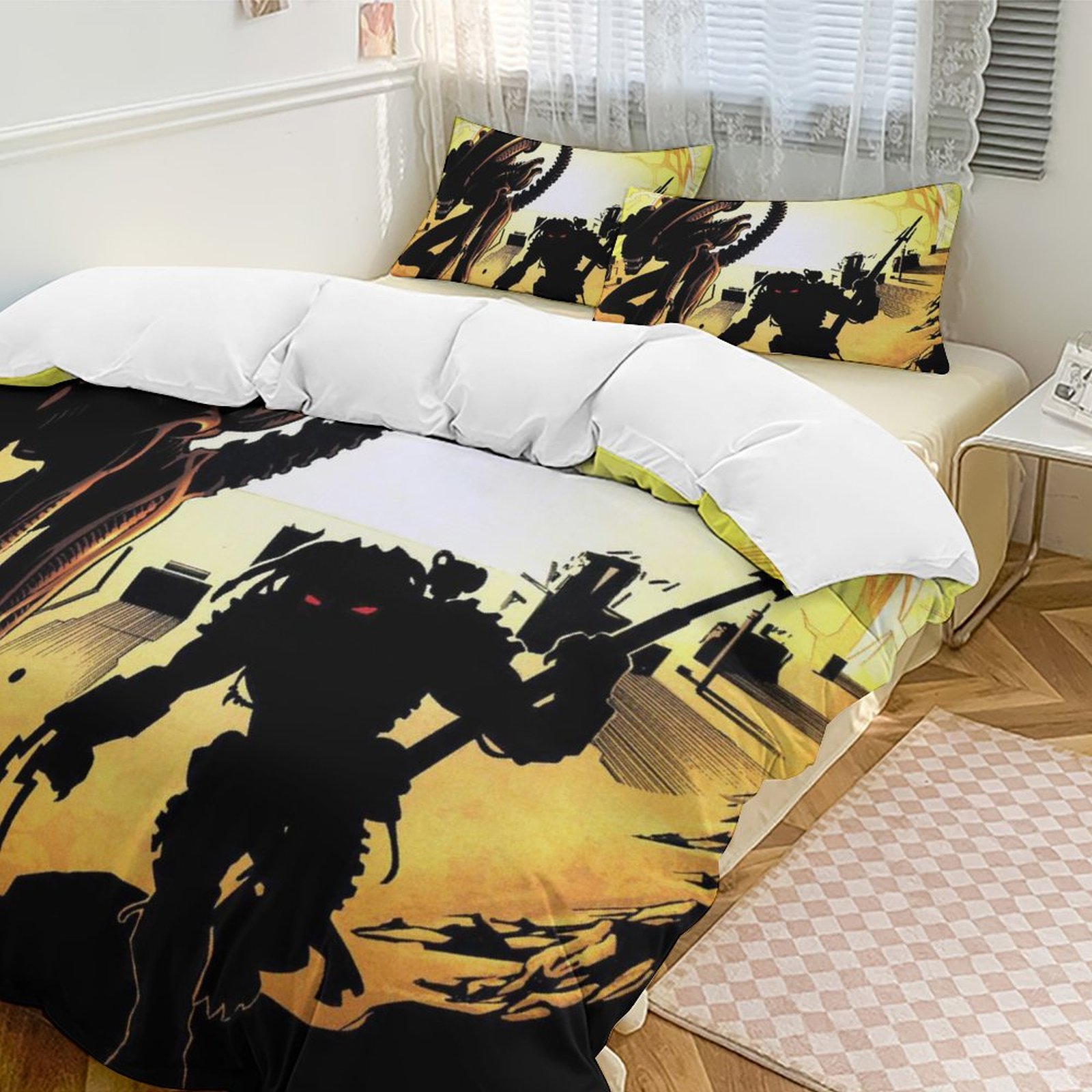 Alien-Vs-Predator 14 Three Piece Duvet Cover Set: Duvet Cover 3 Piece ...