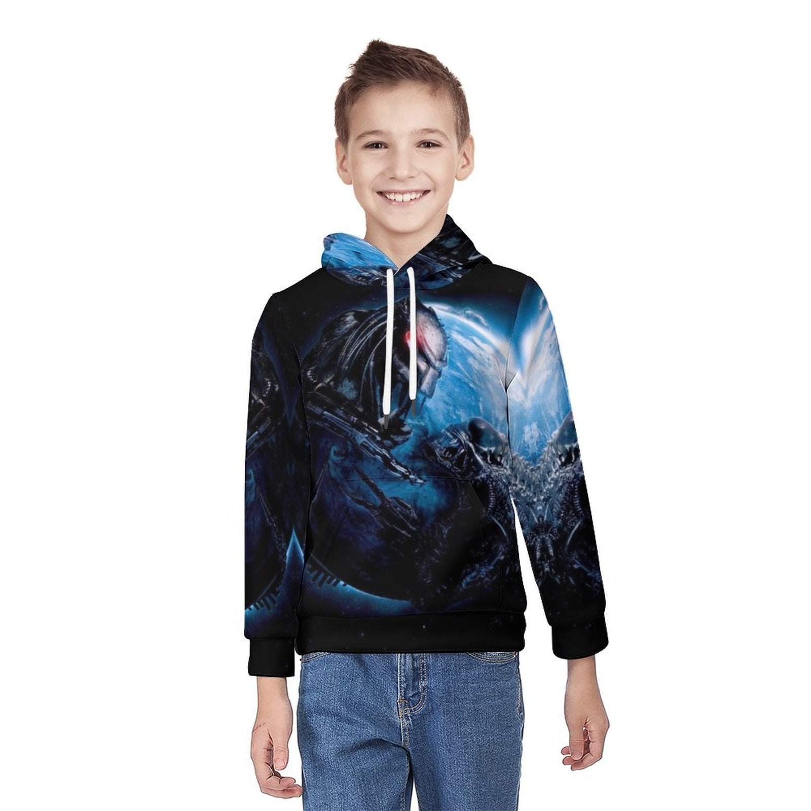 Alien Vs Predator 19 Fashion Hooded Youth Tops Hoodie Novelty Hoodie ...