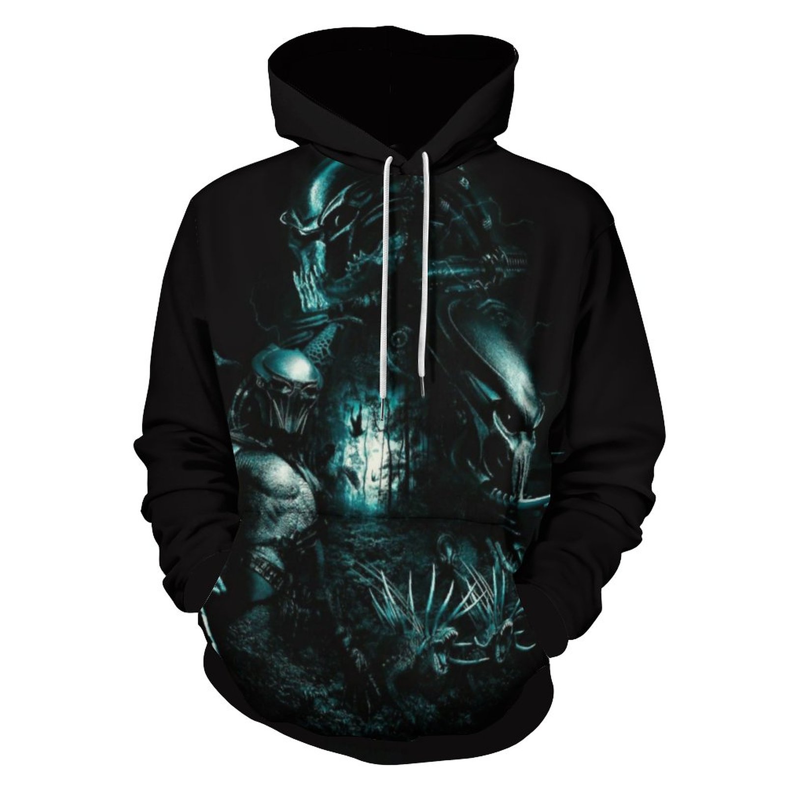 Alien-Vs-Predator 22 Men's Tops Novelty Hoodie Long Sleeve Funny Anime ...
