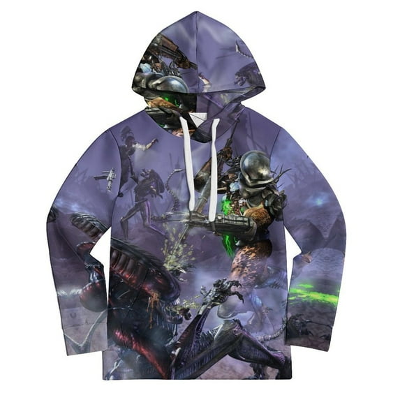 Alien-Vs-Predator 4 Youth Tops Novelty Hoodie Long Sleeve Cartoon Anime ...