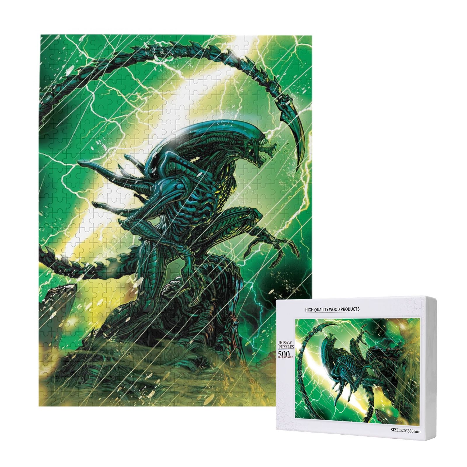 Alien Vs Predator 500 Piece Jigsaw Puzzle Colorful Art Puzzle Home ...