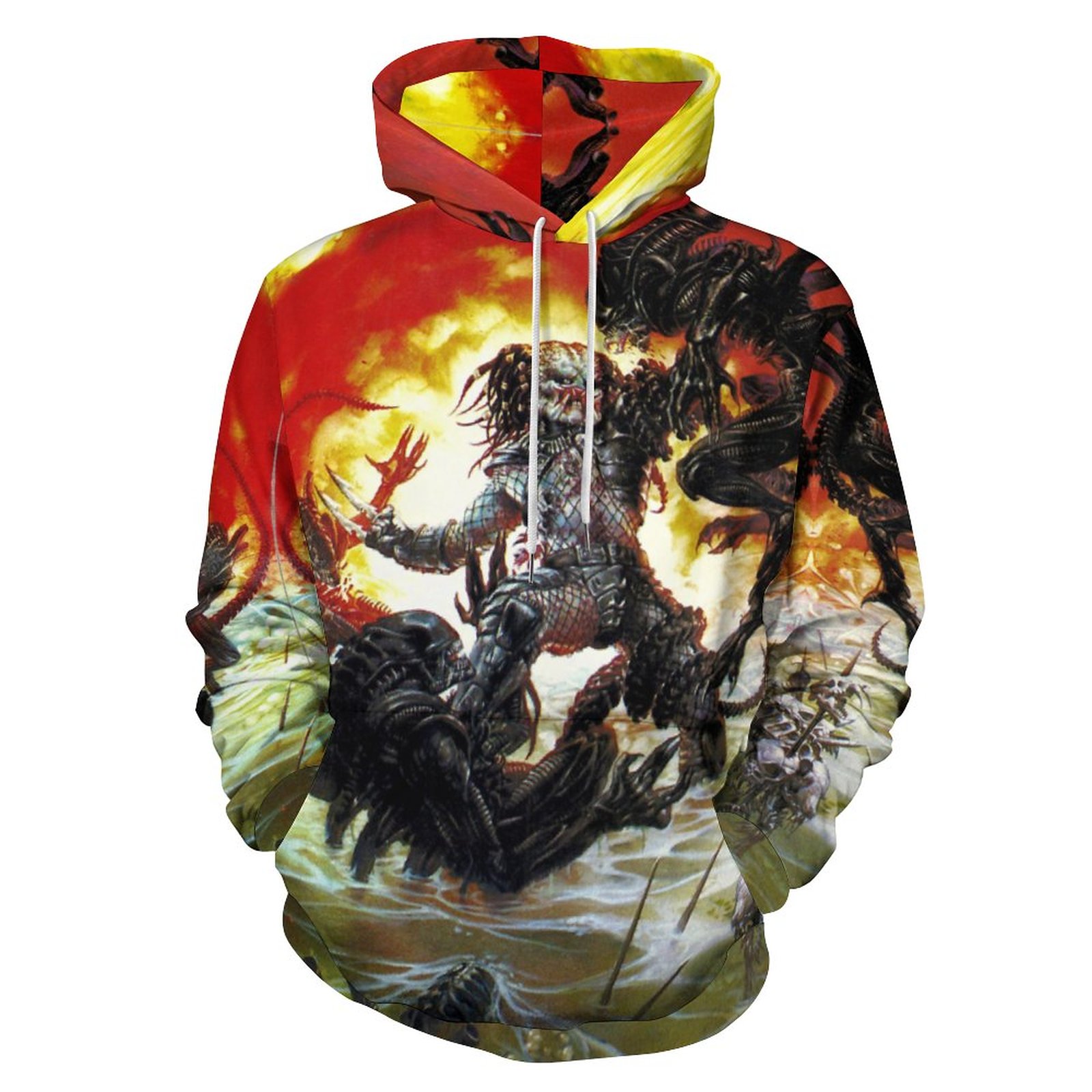 Alien Vs Predator 9 Men's Tops Novelty Hoodie Long Sleeve Casual Anime ...