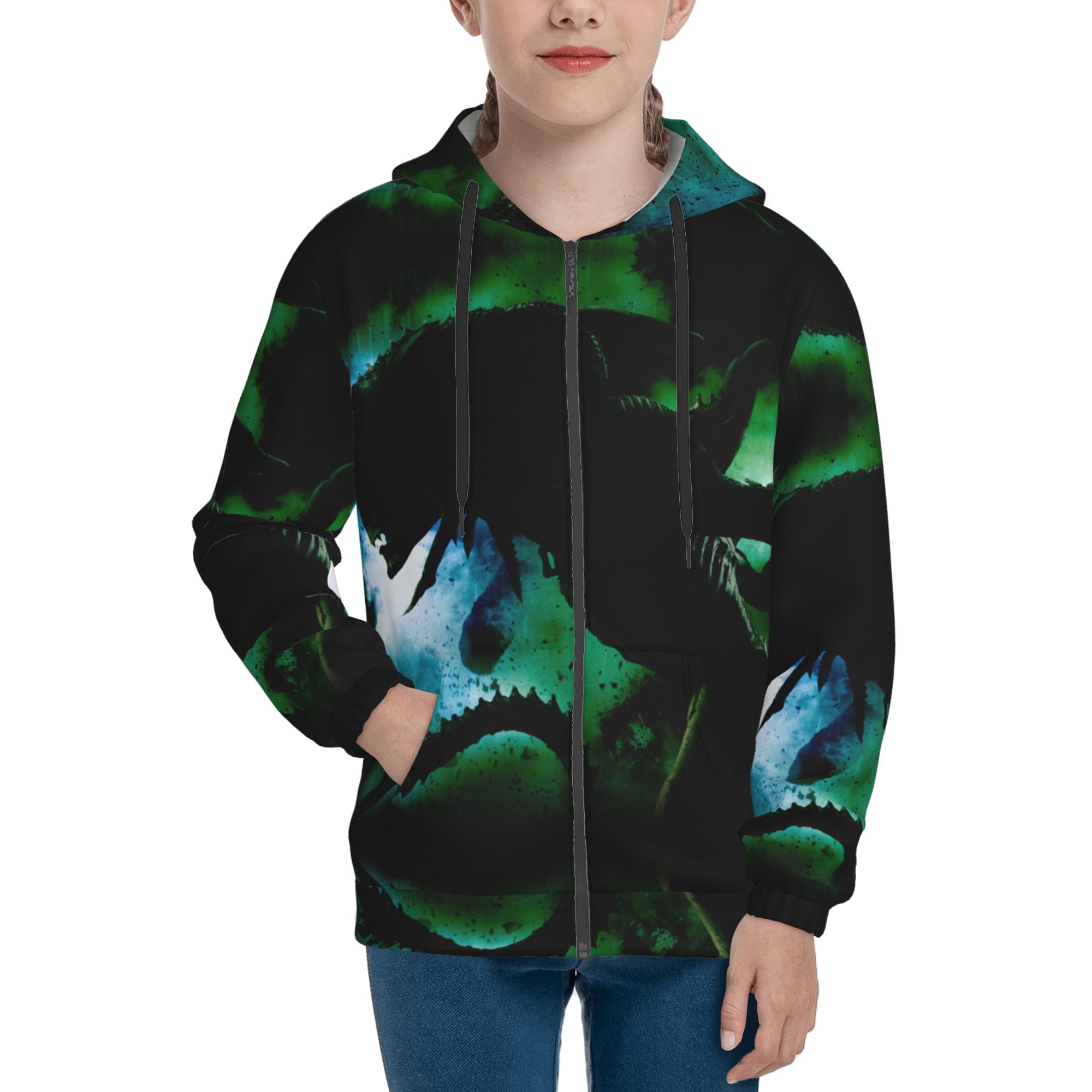Alien Vs Predator Boys/Girls/Teens 3d Digital Print Full Zip Unisex ...
