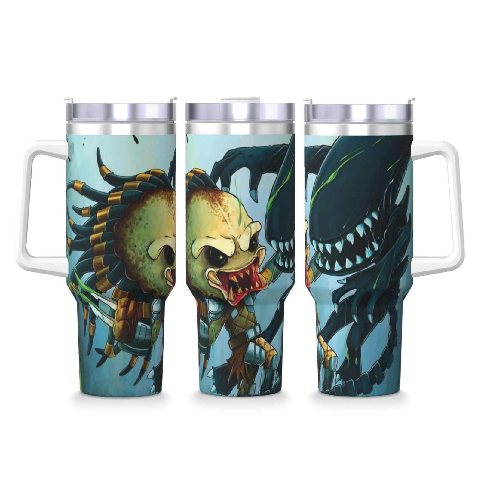 Alien Vs Predator Insulated Stainless Steel Hot/Cold Coffee Cup 40oz ...