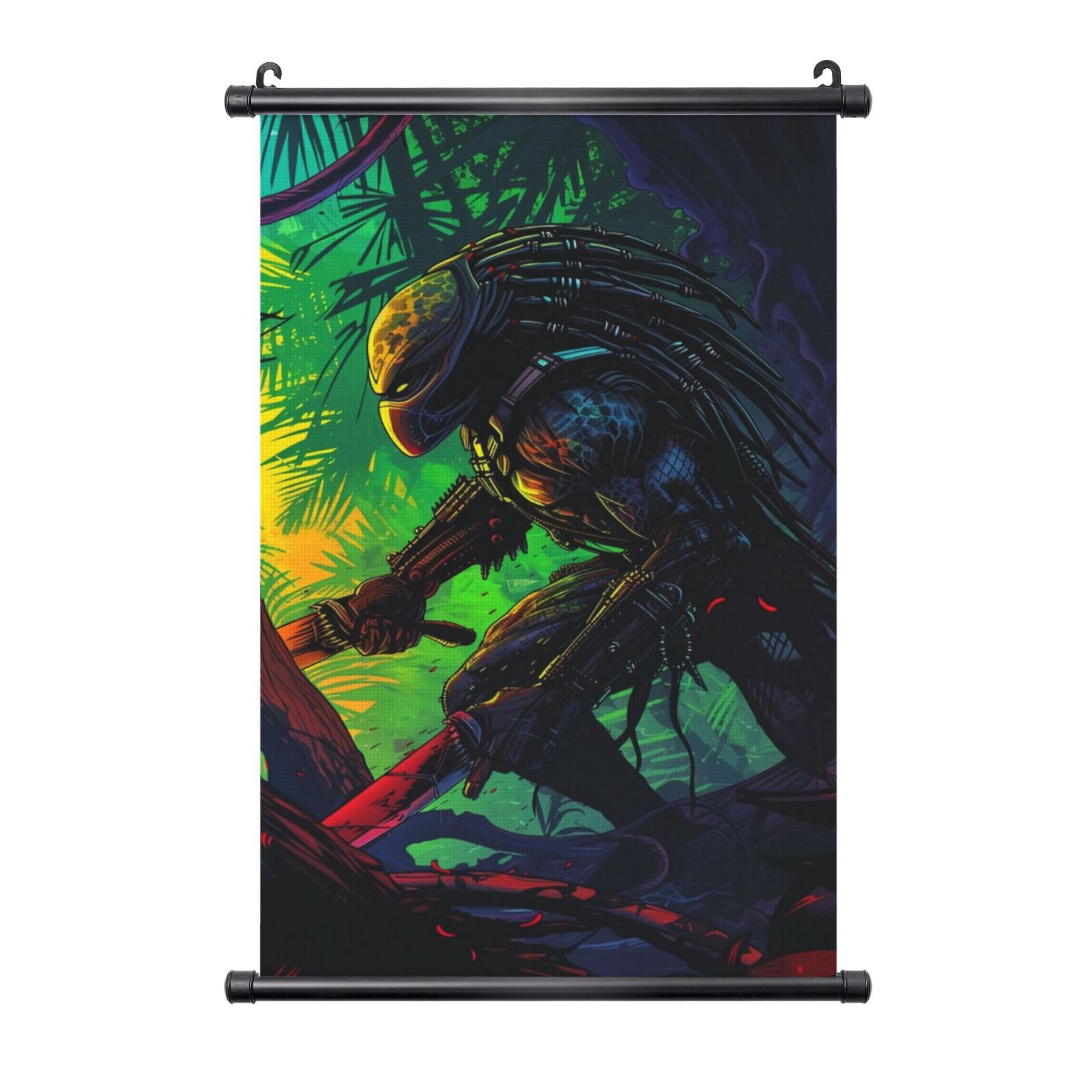 Alien Vs Predator Poster Aesthetic Canvas PVC Shaft Wall Art Hanging ...