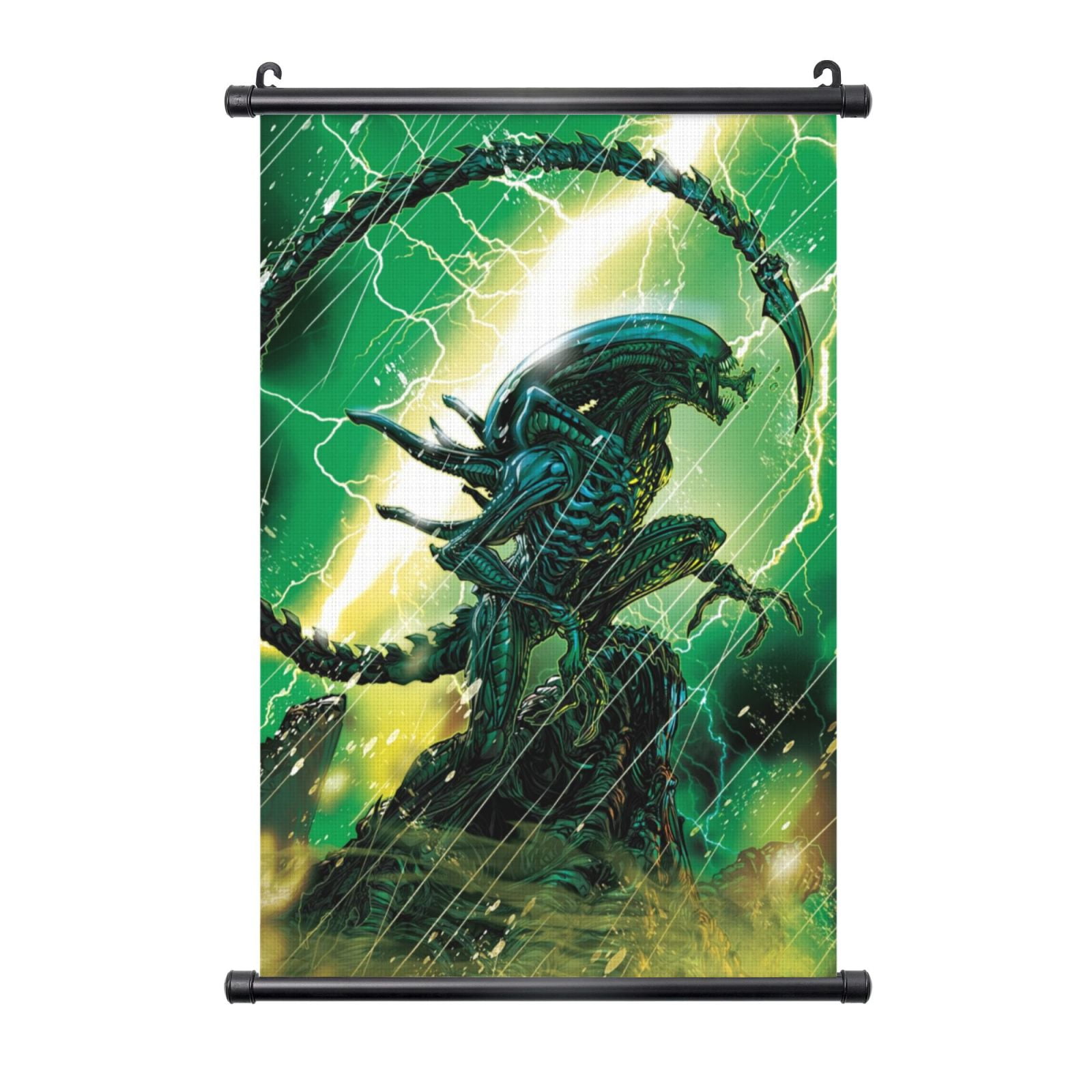 Alien Vs Predator Poster Aesthetic Canvas PVC Shaft Wall Art Hanging ...
