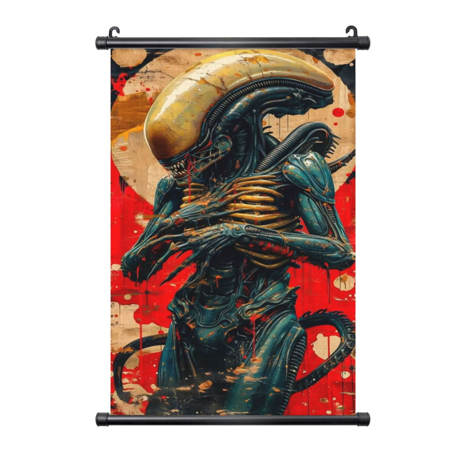 Alien Vs Predator Poster Aesthetic Canvas PVC Shaft Wall Art Hanging ...