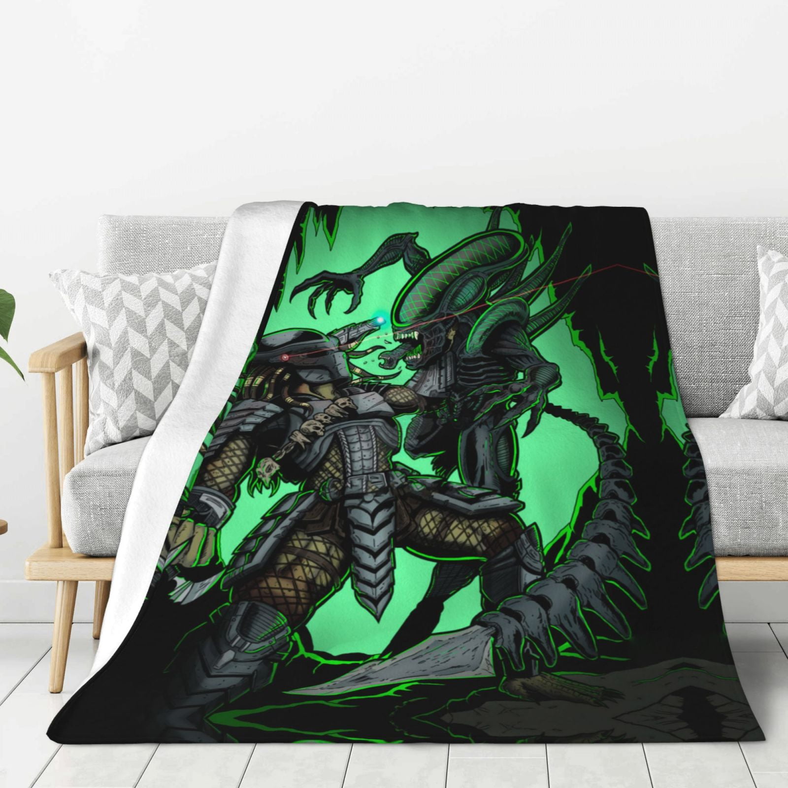 Alien Vs Predator Xenomorph Throw Blanket For Couch - Super Soft Cozy ...