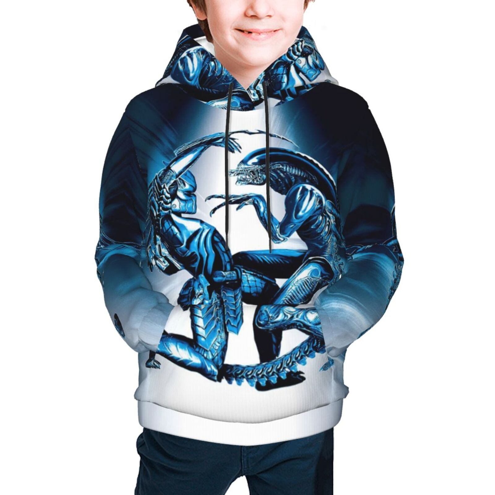 Alien Vs Predator Youth Boys Girls Hoodies 3D Printed Unisex Hooded ...