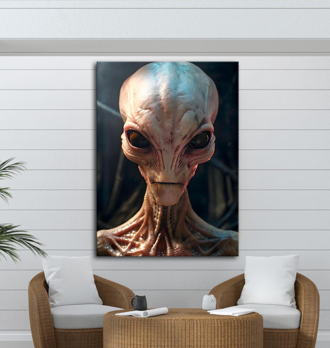 Alien Wall Art, Sci,Fi Poster, Terrestrial Poster, Modern Space Decor ...