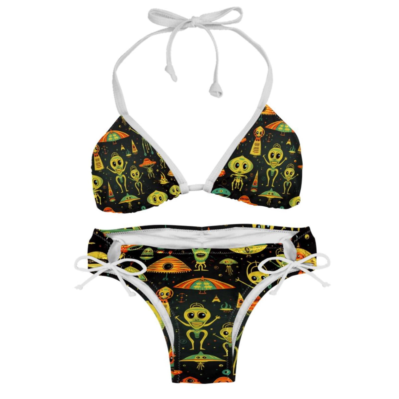 Alien Women's Swimsuit Bikini Set with Detachable Sponge, Adjustable ...